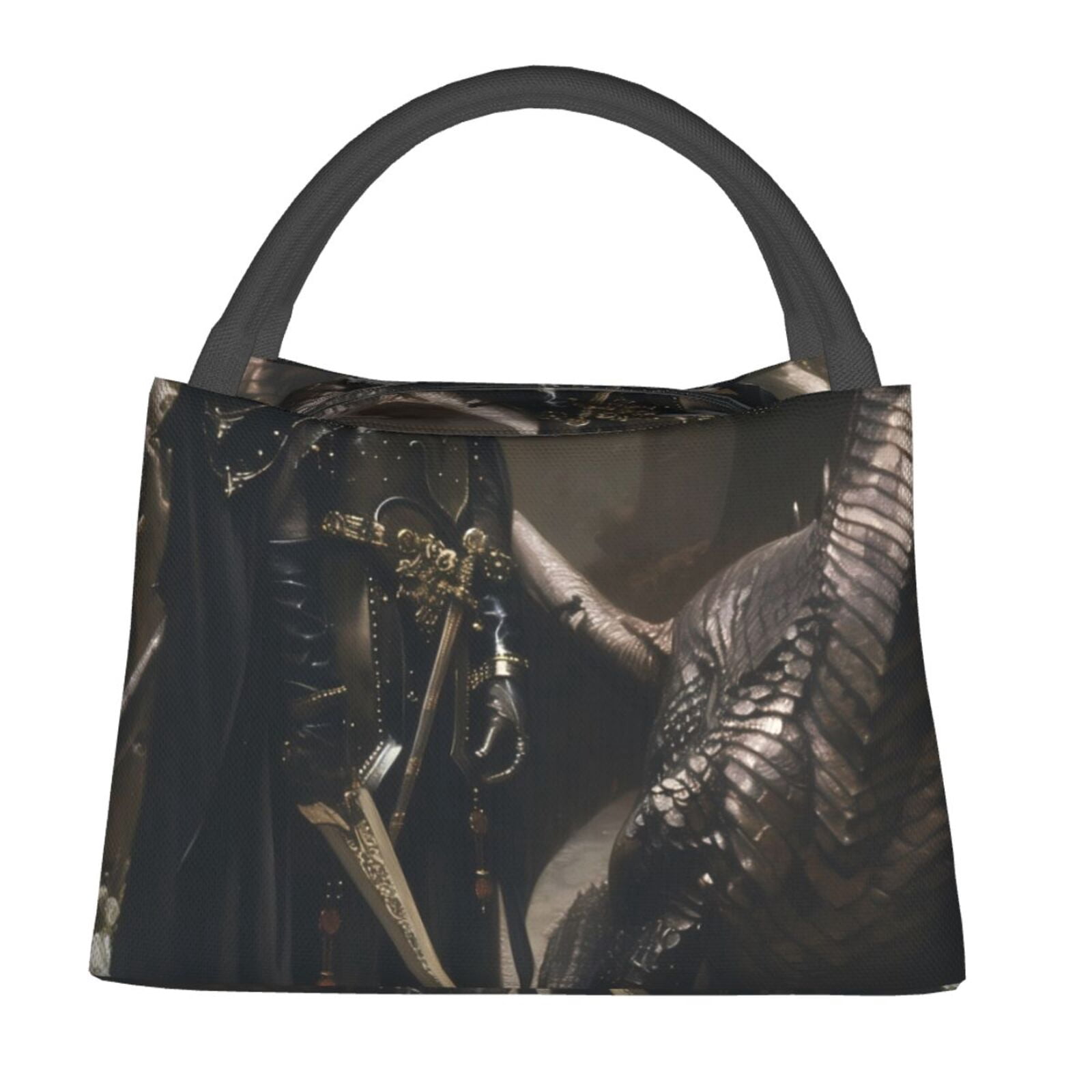 Gaeub Medieval Knight And Dragon Collapsible Cooler Bag Insulated ...
