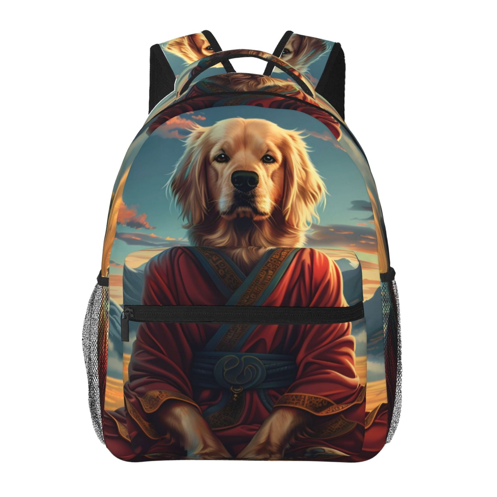 Gaeub Meditating Golden Retriever Ergonomic Lightweight Laptop Backpack ...
