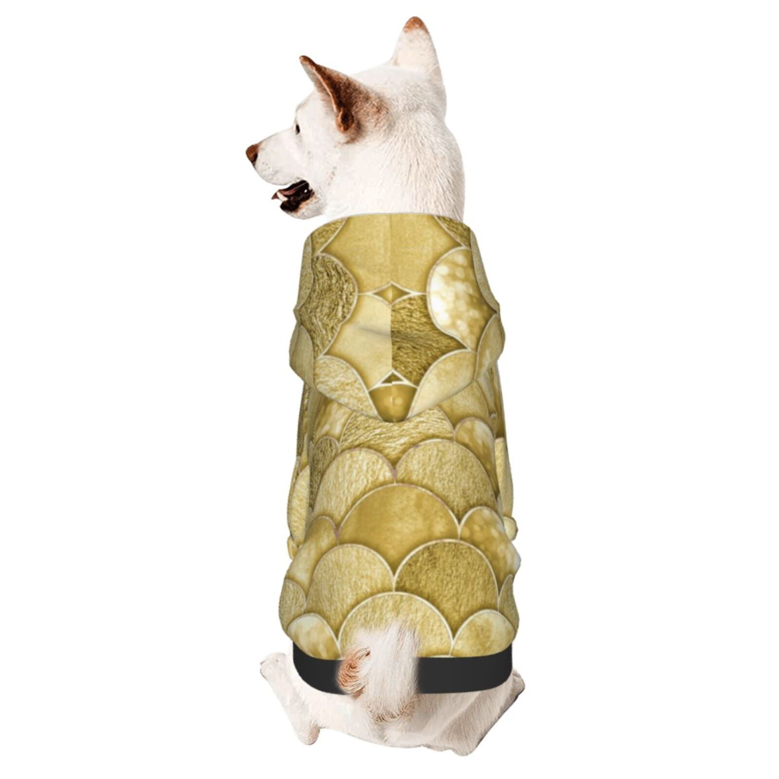 Gaeub Mermaid Fish Scale Print Small Pets Wear Hoodies,Dog Pullover,Cat ...