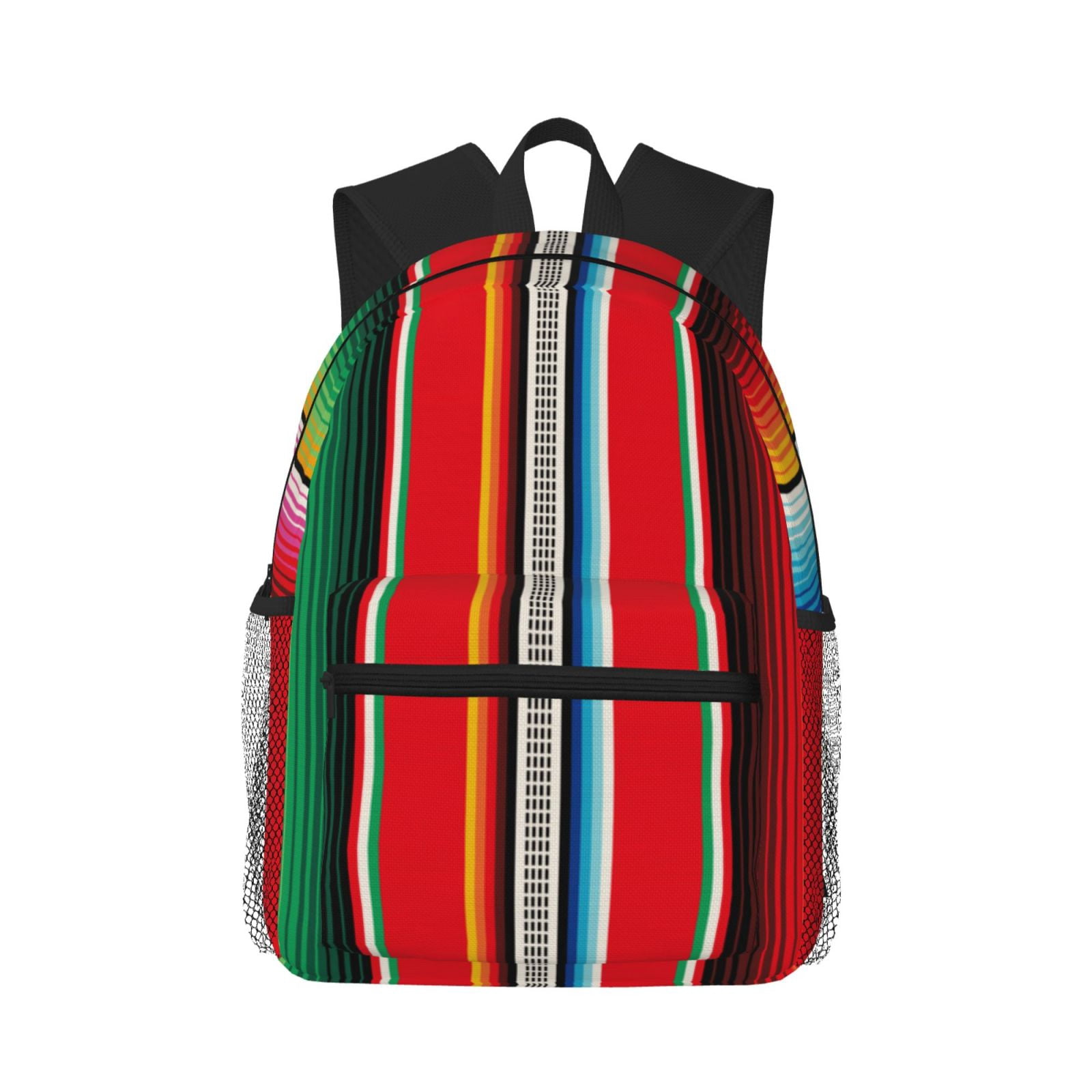 Gaeub Mexican Serape Blanket Stripes School Backpack Waterproof Bookbag ...