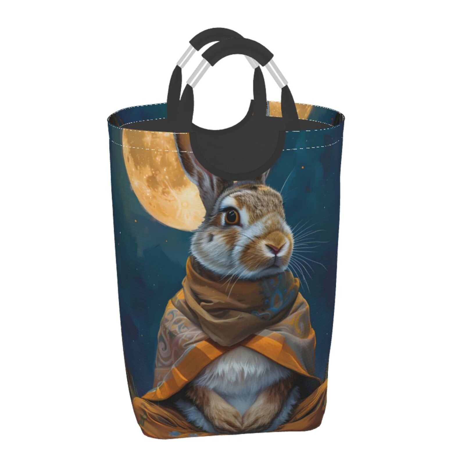 Gaeub Moon Night Sky Cute Rabbit Print 50L Large Laundry Hampers with ...