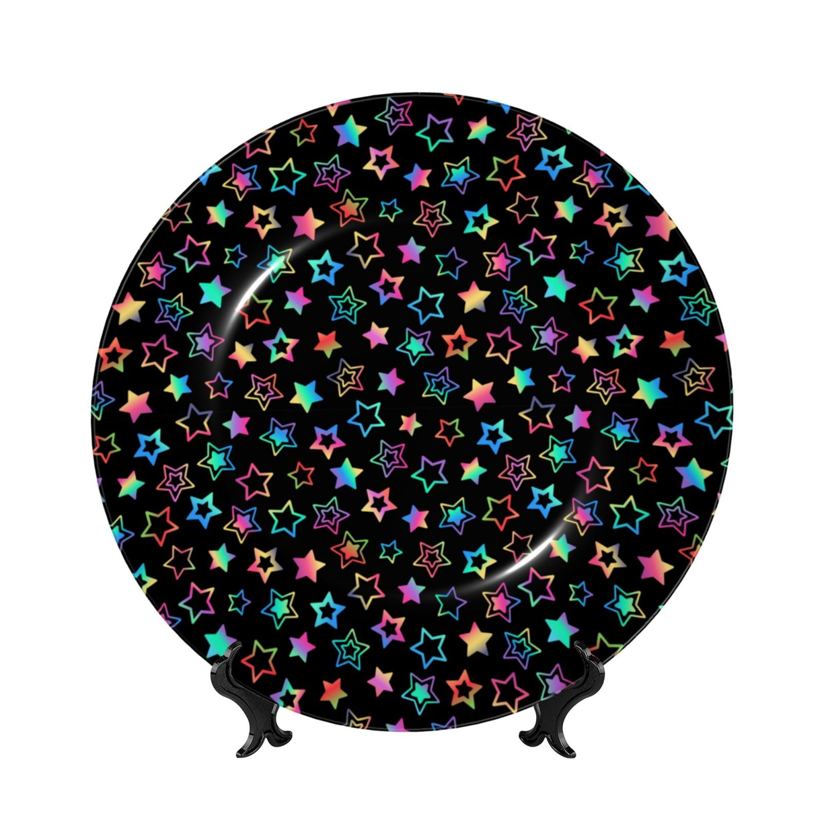 Gaeub Multi-Colored Stars Print Ceramic Plate,Dinner Plates,Bone China ...