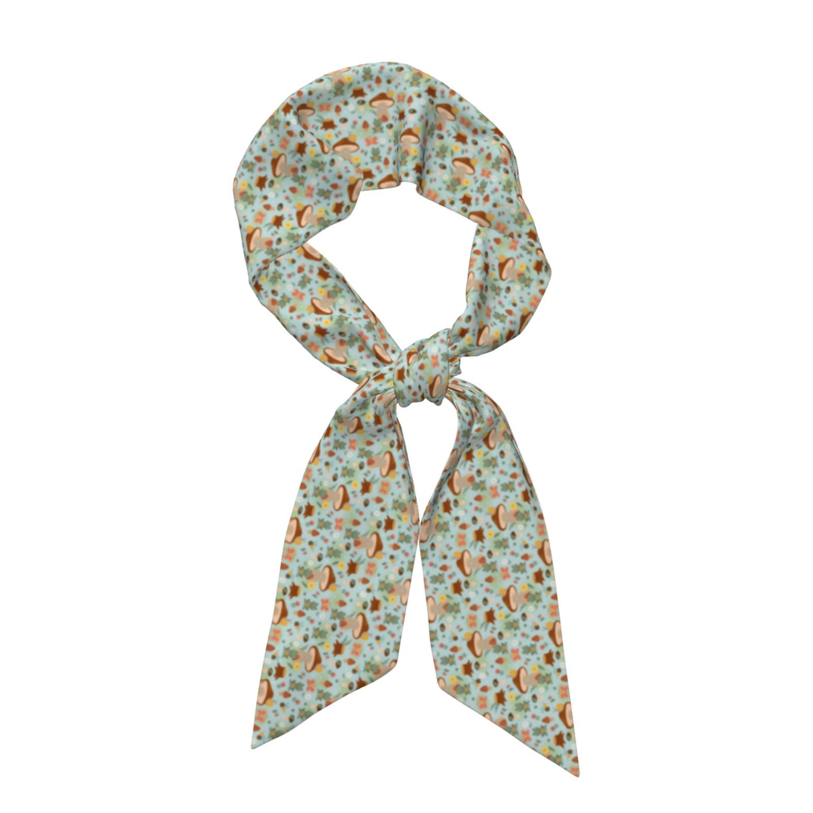 Gaeub Mushroom House Insect Frog Printed Silk Feeling Scarf ， Satin ...