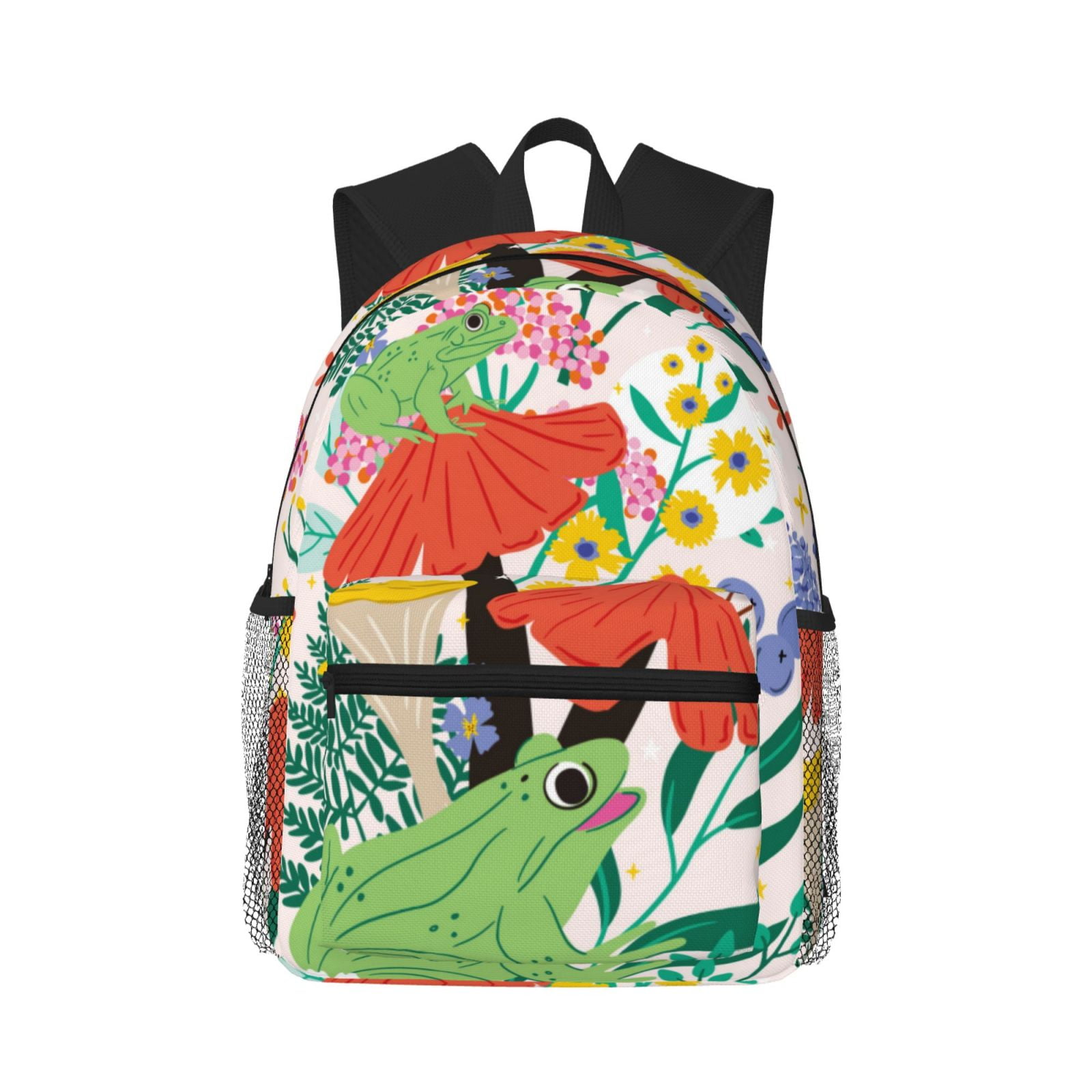 Gaeub Mushroom and Frogs School Backpack Waterproof Bookbag for Men ...