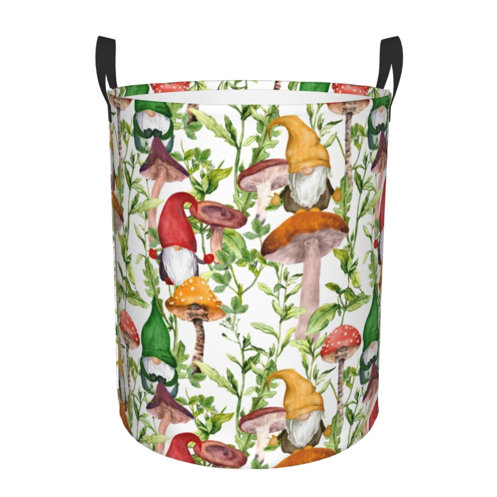 Gaeub Mushrooms Gnomes Dirty Clothes Storage Basket, Toy Storage Bin ...