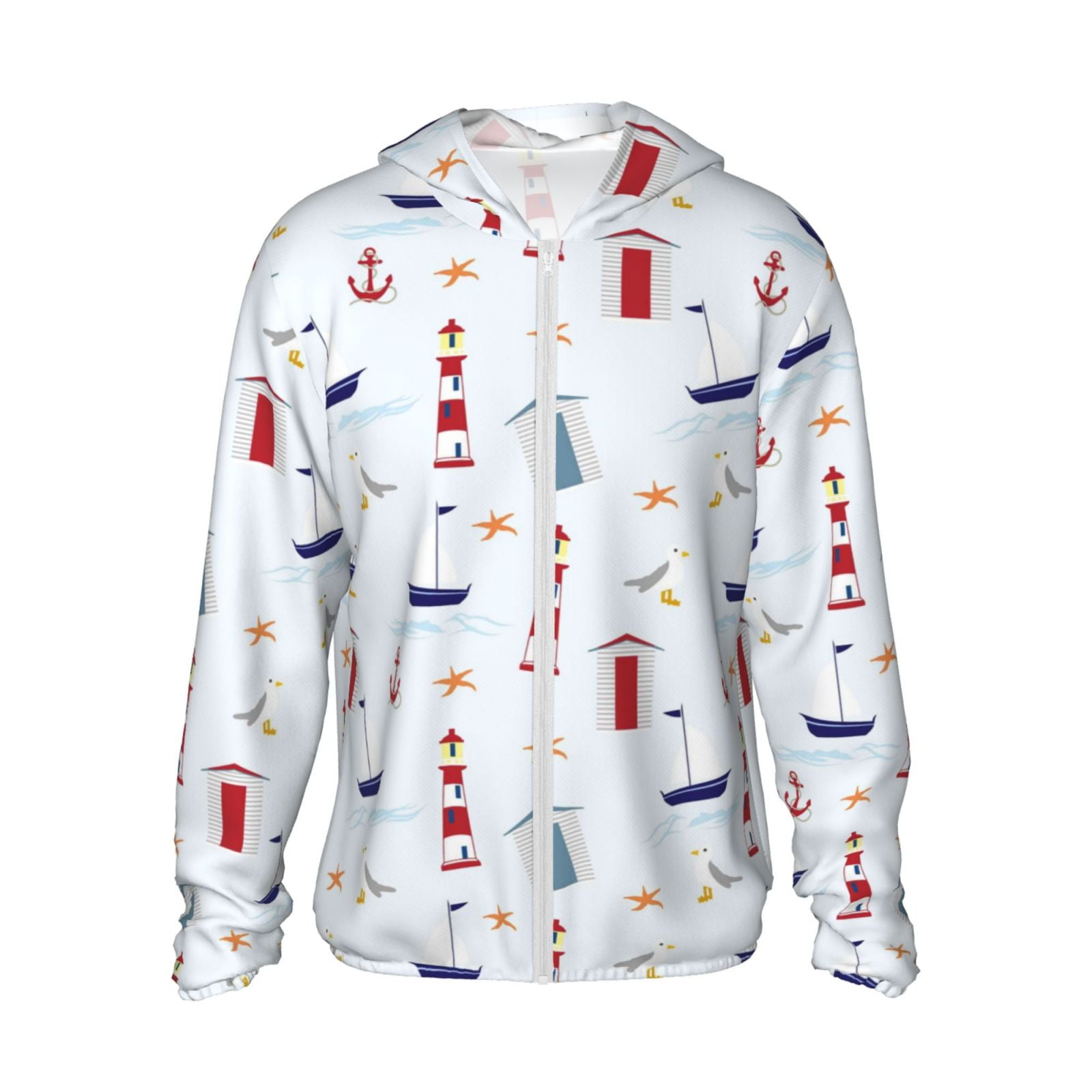 Gaeub Nautical Lighthouse Sailboat Men's and Women's UPF 50+ Long ...
