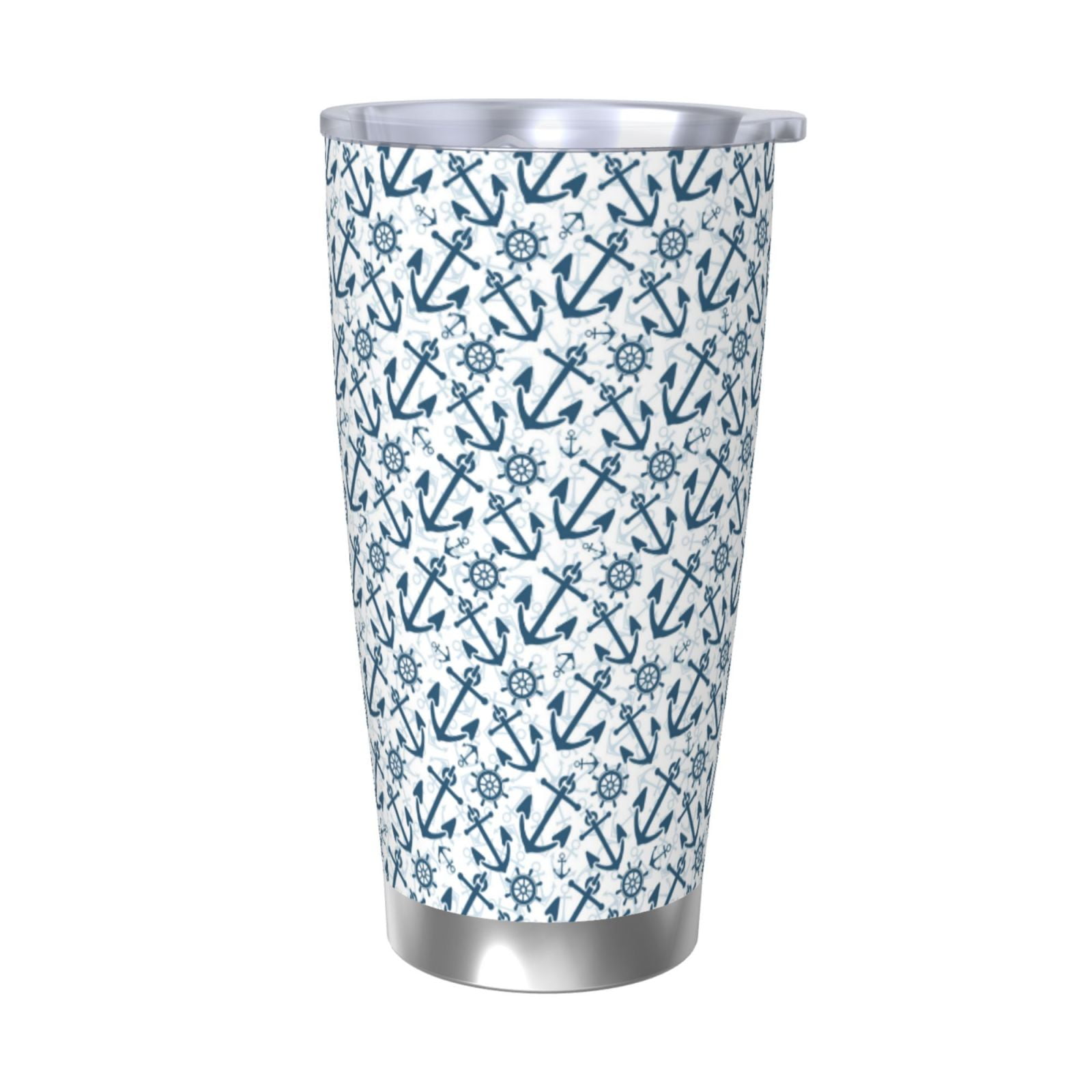 Gaeub Nautical Theme Anchors Print 20-Ounce Stainless Steel Car Cup ...