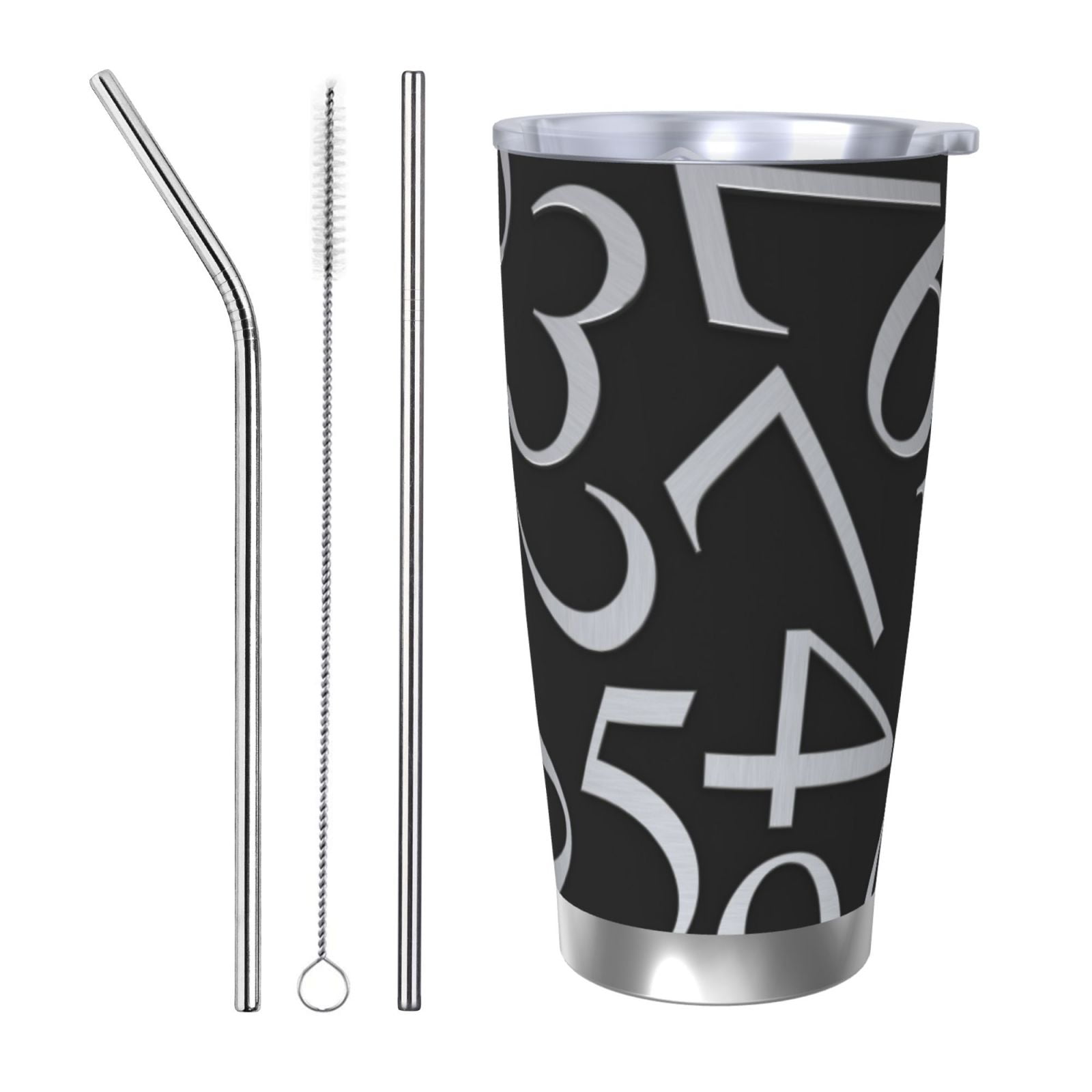 Gaeub Numbers Print 20-Ounce Stainless Steel Car Cup,Tumblers Cups with ...