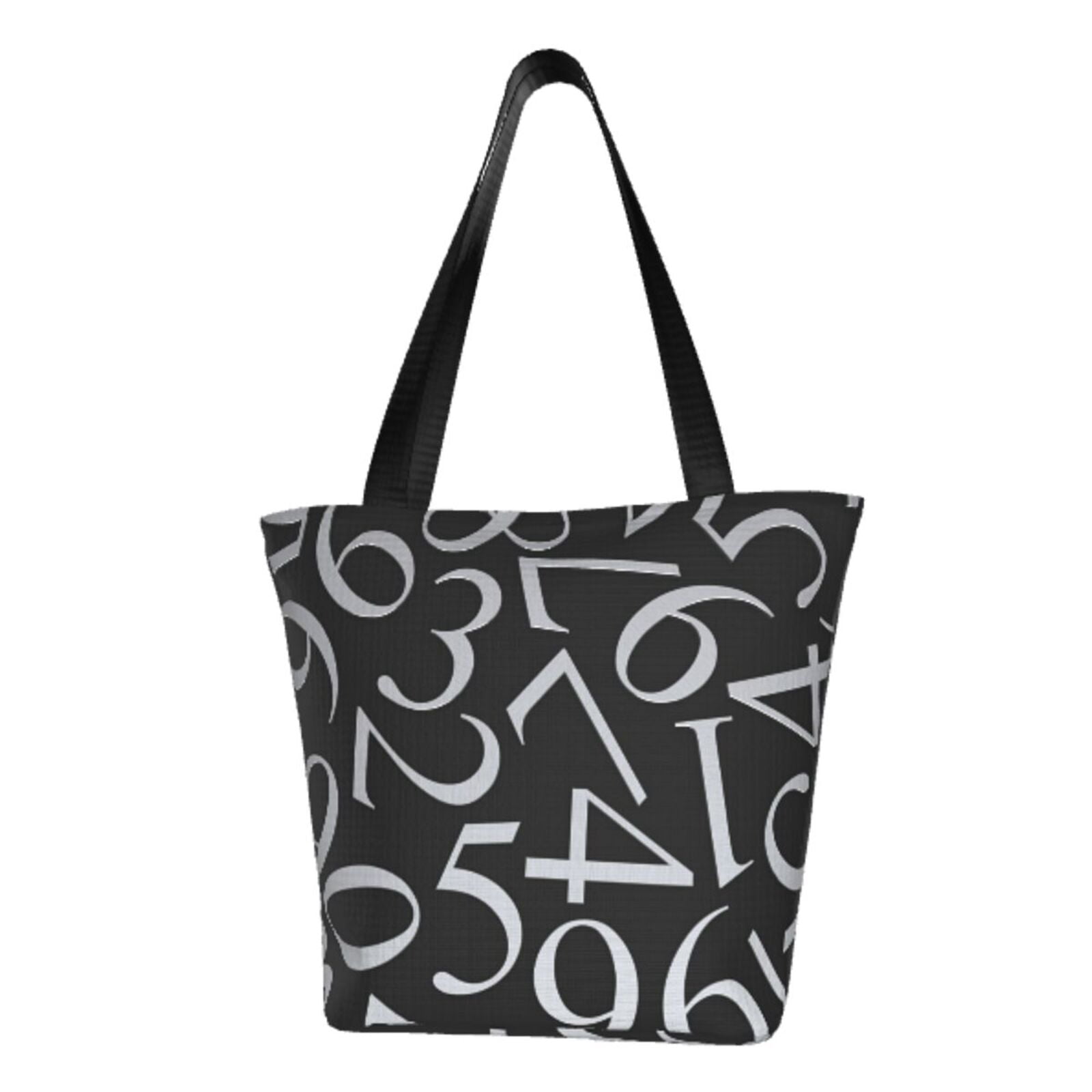 Gaeub Numbers Printed Tote Bag Grocery Bag Reusable Shoulder Bag with ...