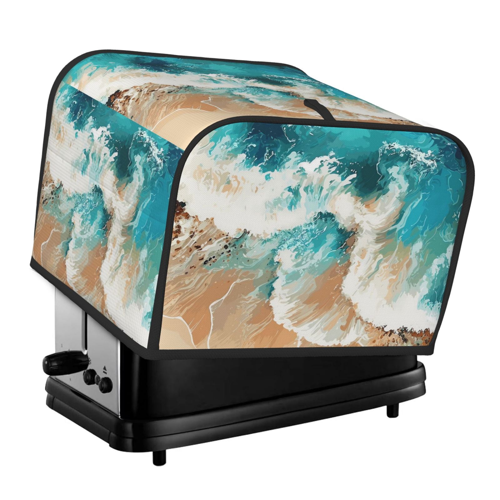 Gaeub Ocean Wave Crash Print 4 Slice Toaster Cover,Bread Machine Cover ...