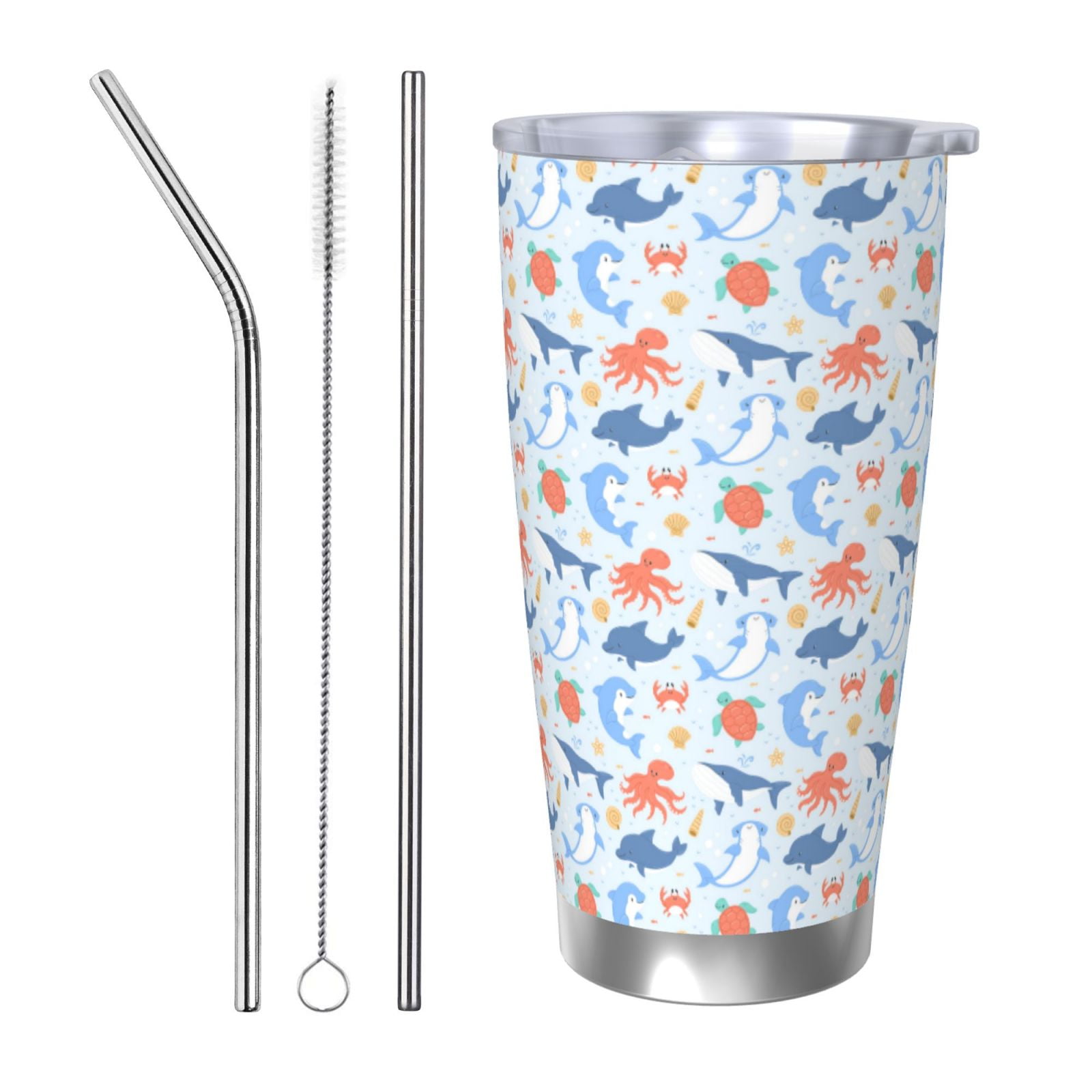 Gaeub Ocean animals Print 20-Ounce Stainless Steel Car Cup,Tumblers ...
