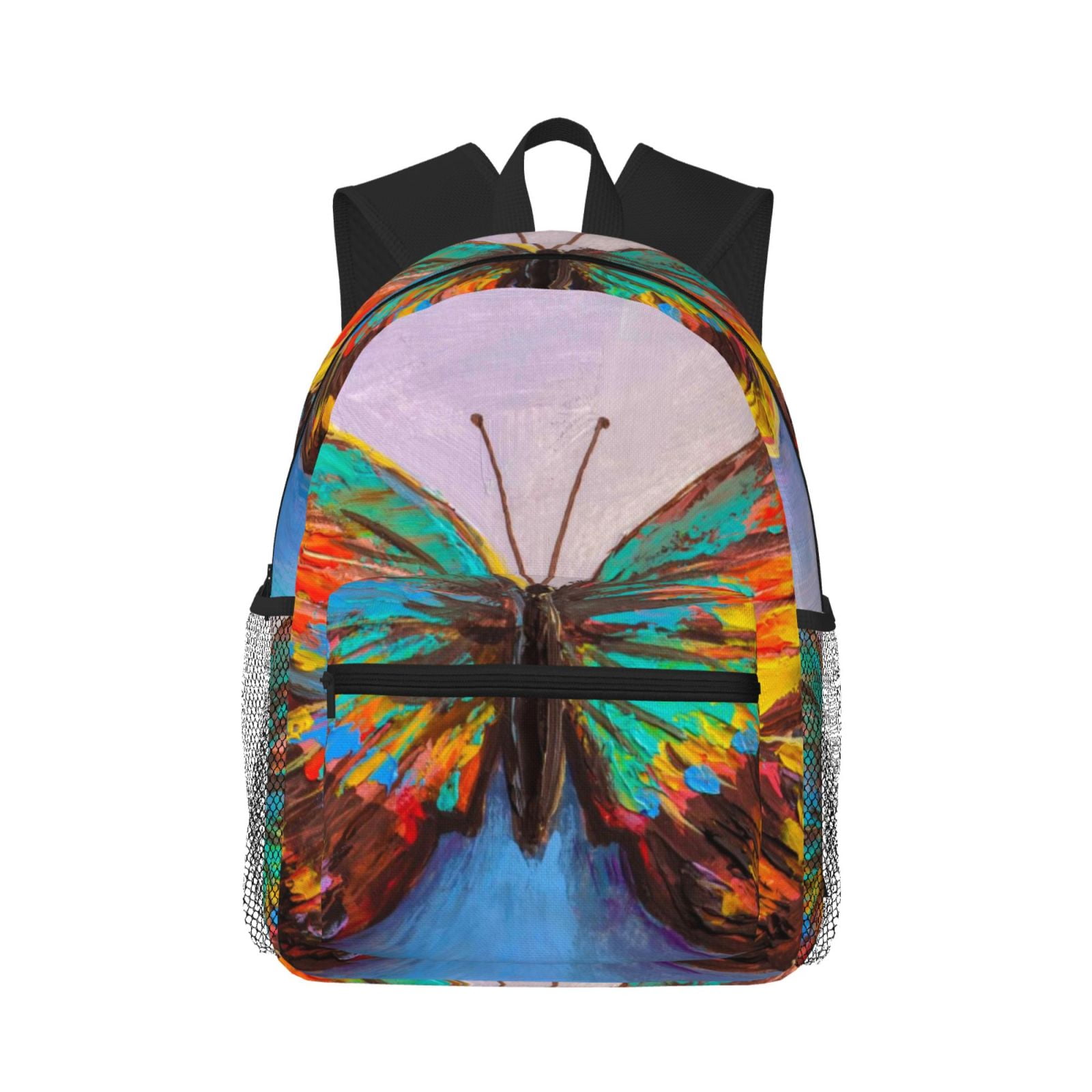 Gaeub Oil Painting Beautiful Butterfly School Backpack Waterproof ...