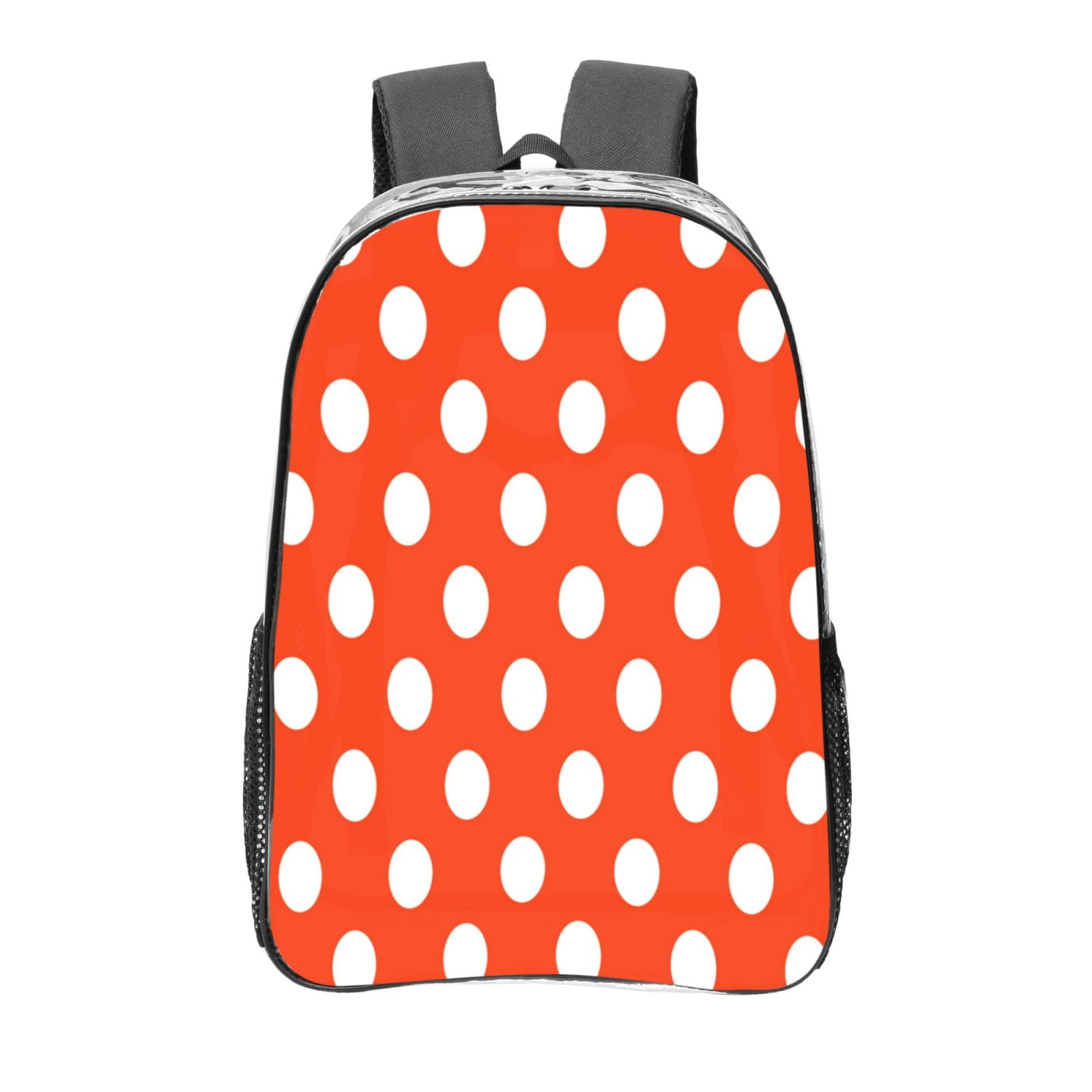 Gaeub Orange And White Polka Dot1 Print Clear Backpack ,Clear ...