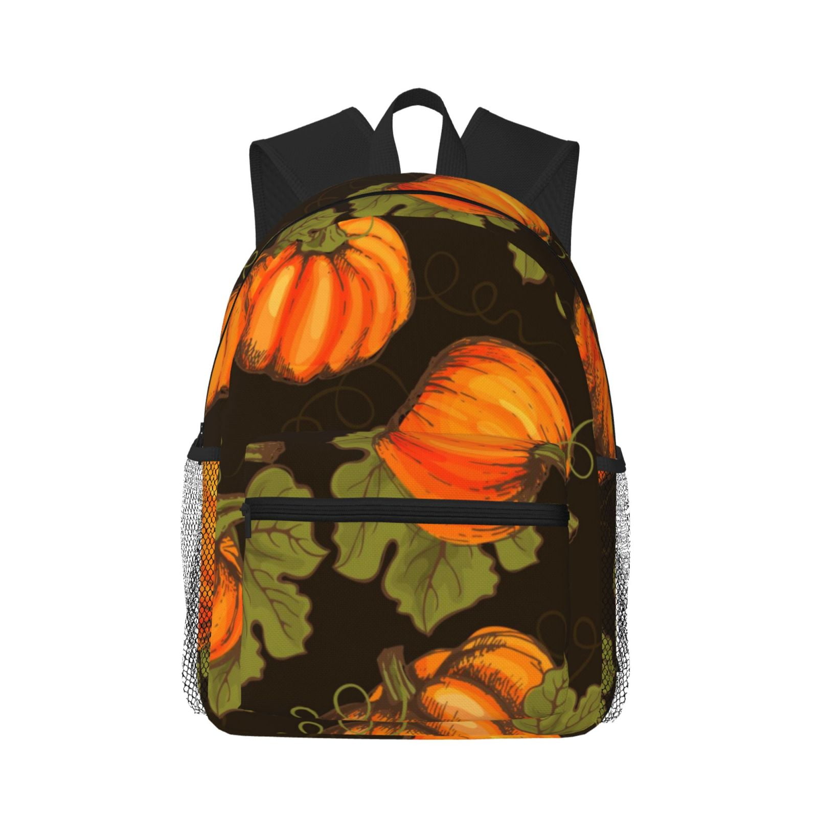 Gaeub Orange Pumpkin School Backpack Waterproof Bookbag for Men Women ...