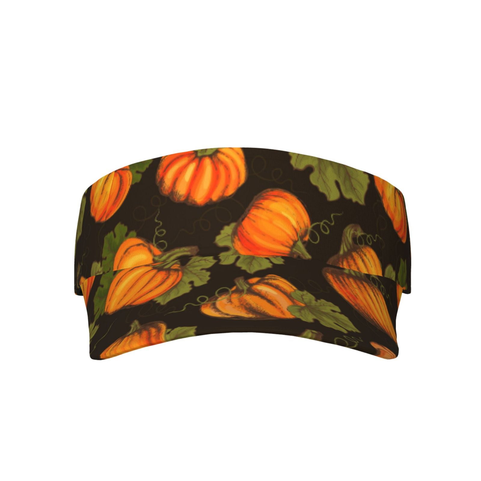 Gaeub Orange Pumpkin Sun Visor Hats with Empty Top and Adjustable, UV ...