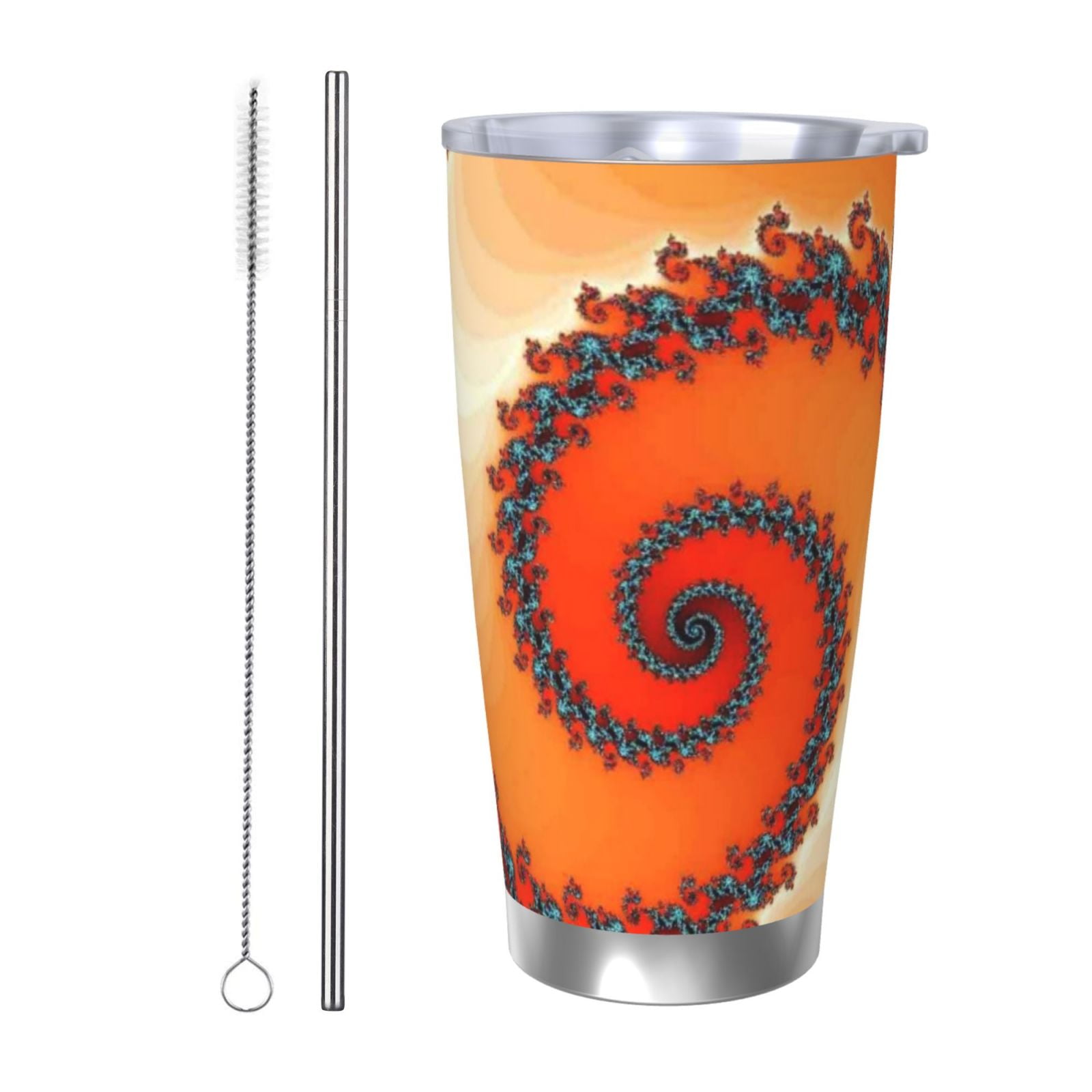 Gaeub Orange Rotating Print 20-Ounce Stainless Steel Car Cup,Tumblers ...