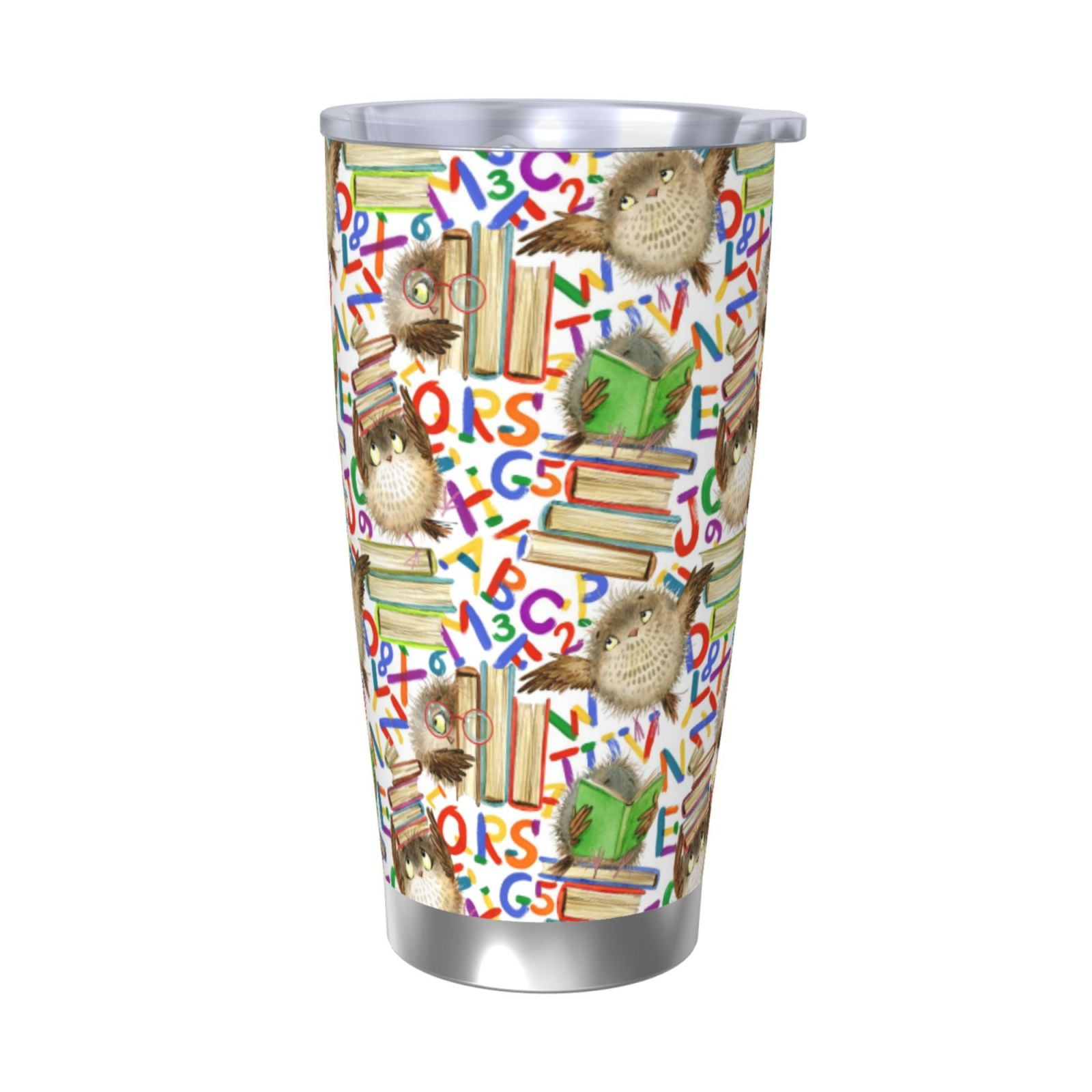 Gaeub Owl Back To School Print 20-Ounce Stainless Steel Car Cup ...