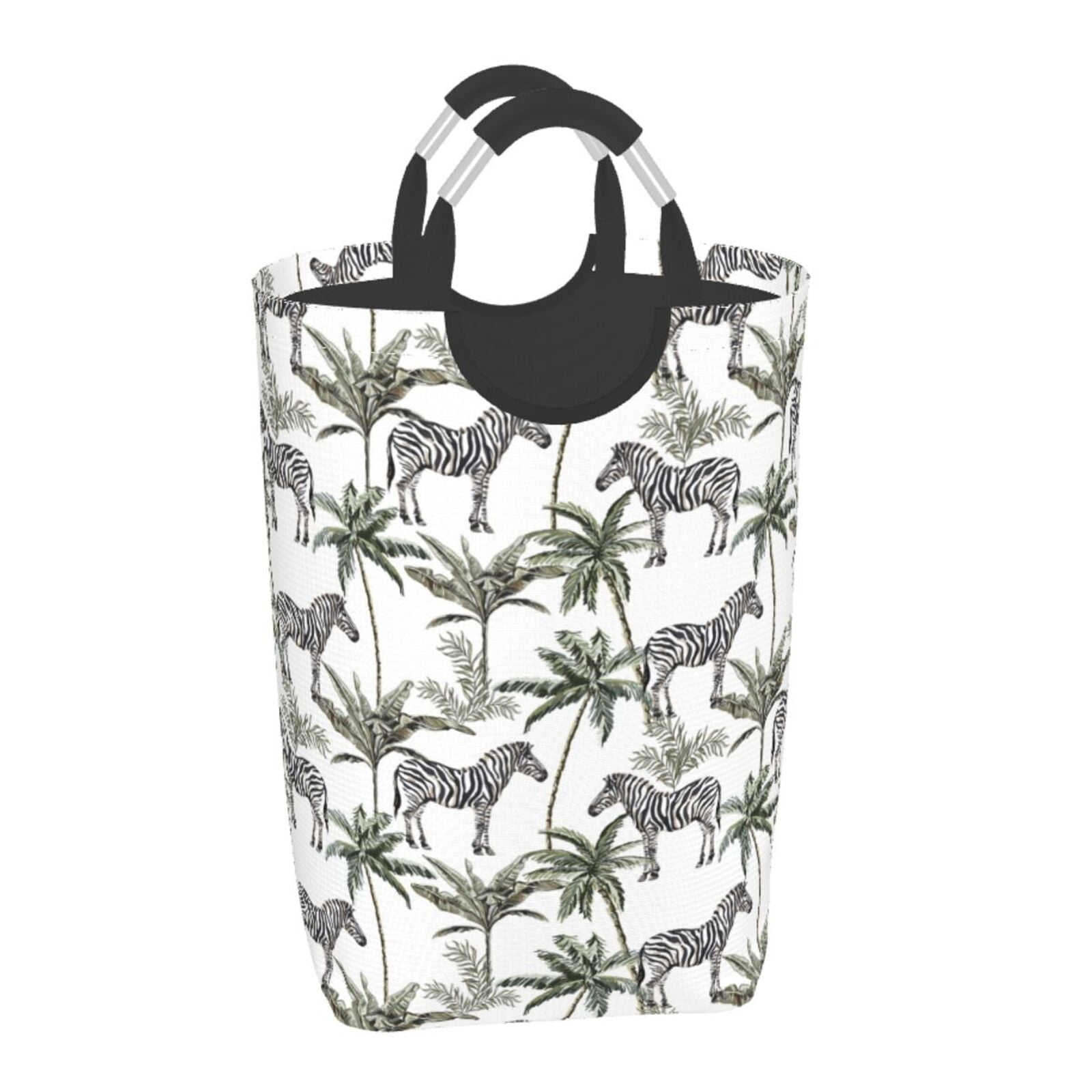 Gaeub Palm Trees Zebra Print 50L Large Laundry Hampers with Handles ...