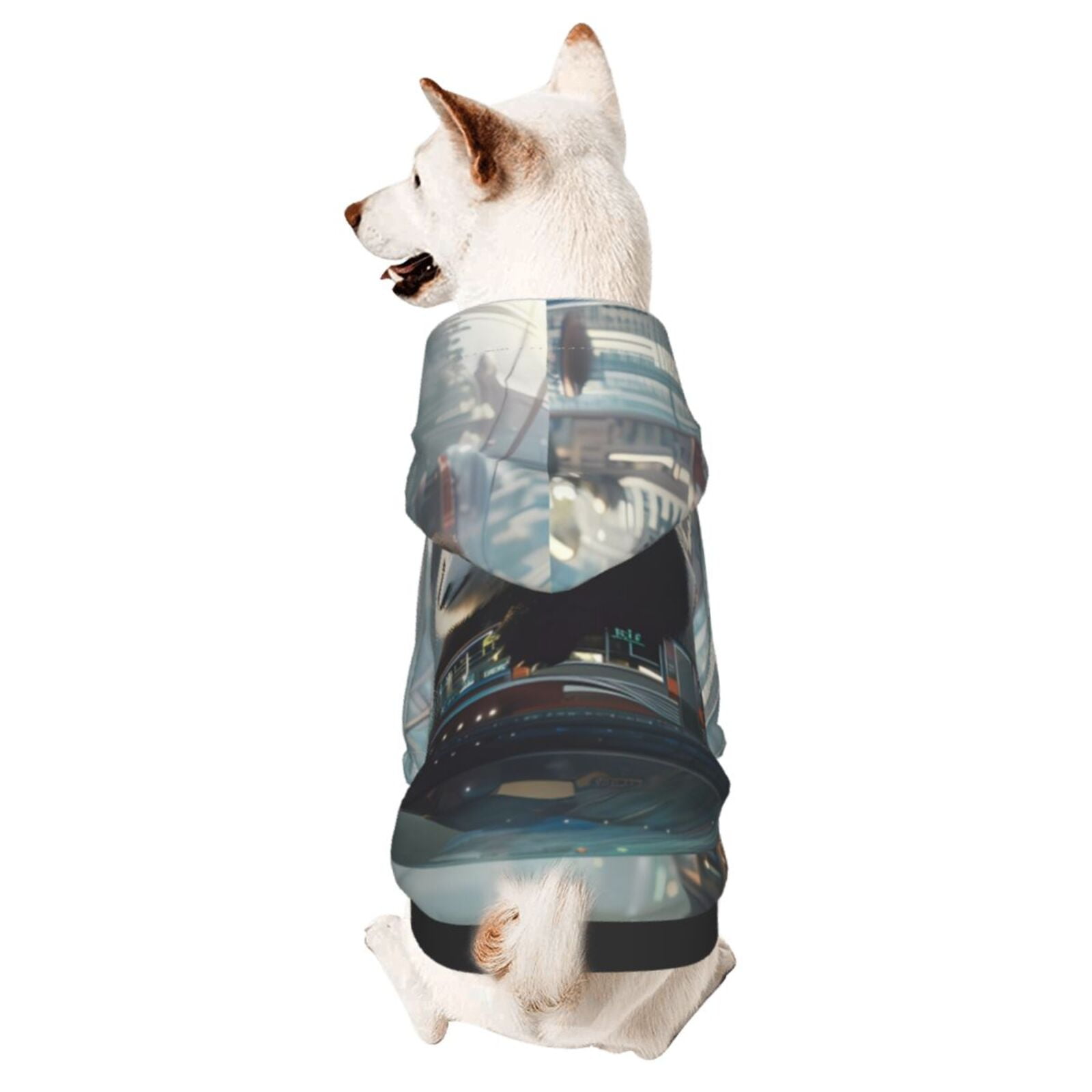 Gaeub Panda In Futuristic City Dog Hoodie Sweatshirts Warm Dog Clothes ...