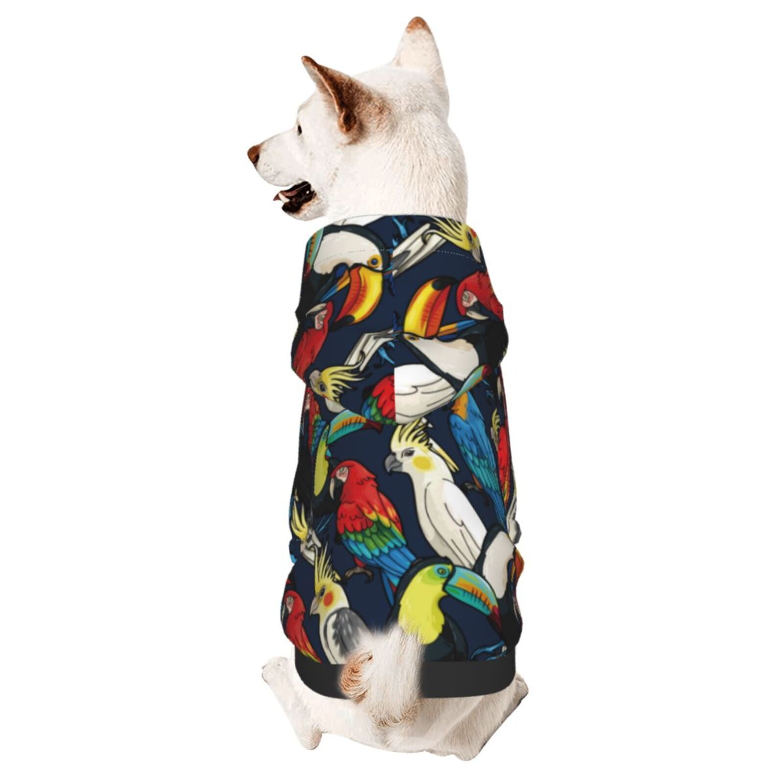 Gaeub Parrot Dog Hoodie Sweatshirts Warm Dog Clothes for Small Dogs ...
