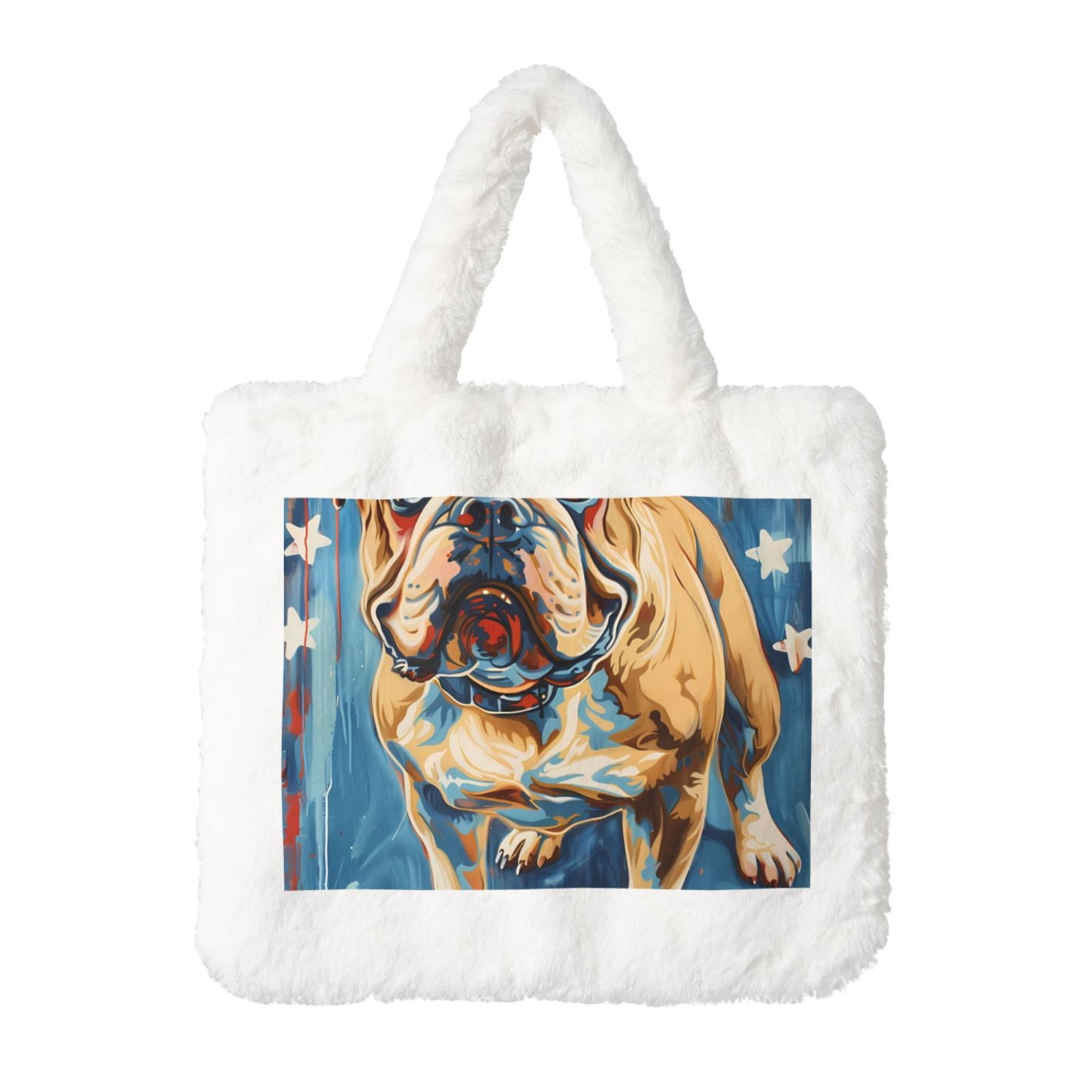 Gaeub Patriotic Bulldog Welcome Printed Plush Underarm Bag, Ladies ...