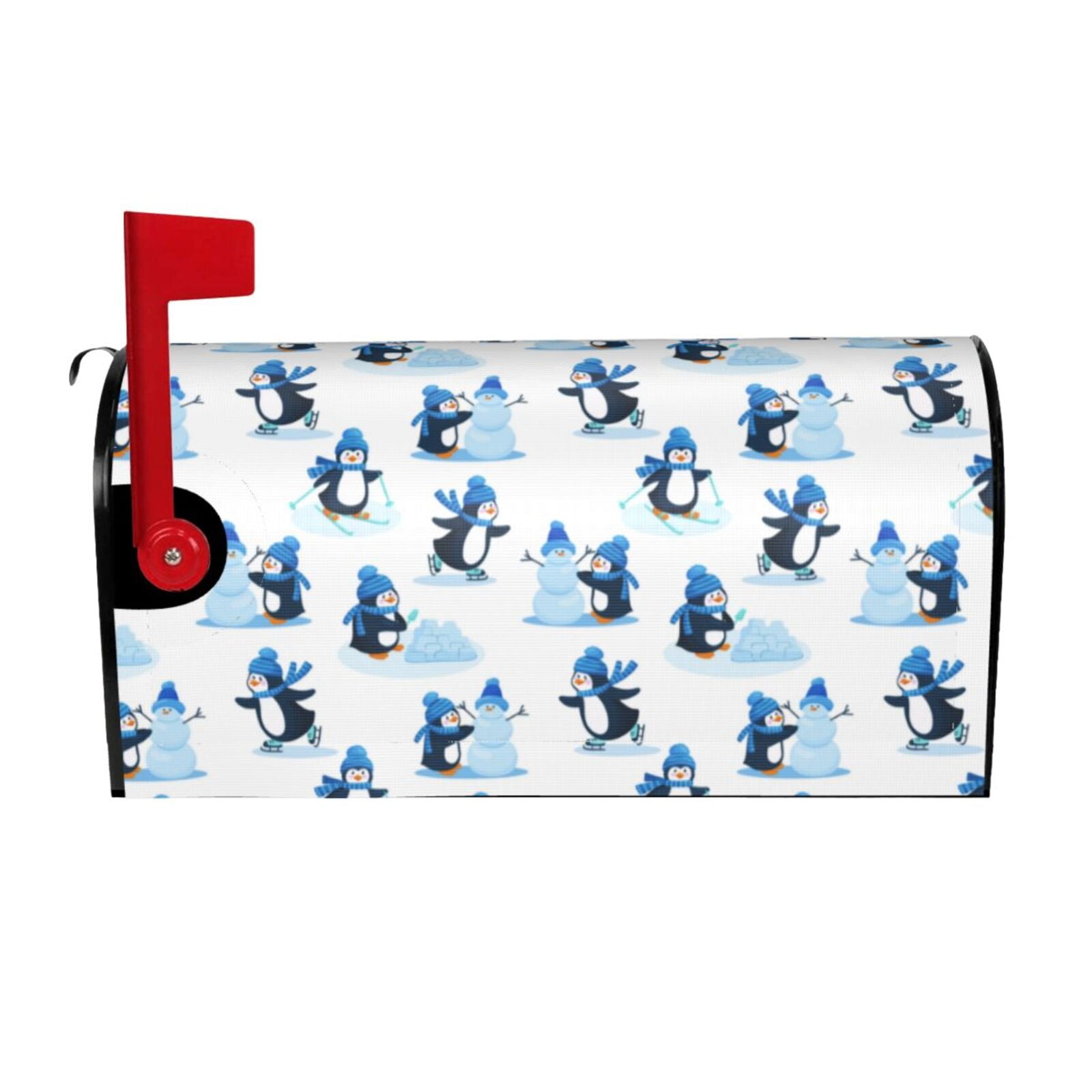 Gaeub Penguin Winter Fun Print Mailbox Covers Magnetic,Mailbox Covers ...