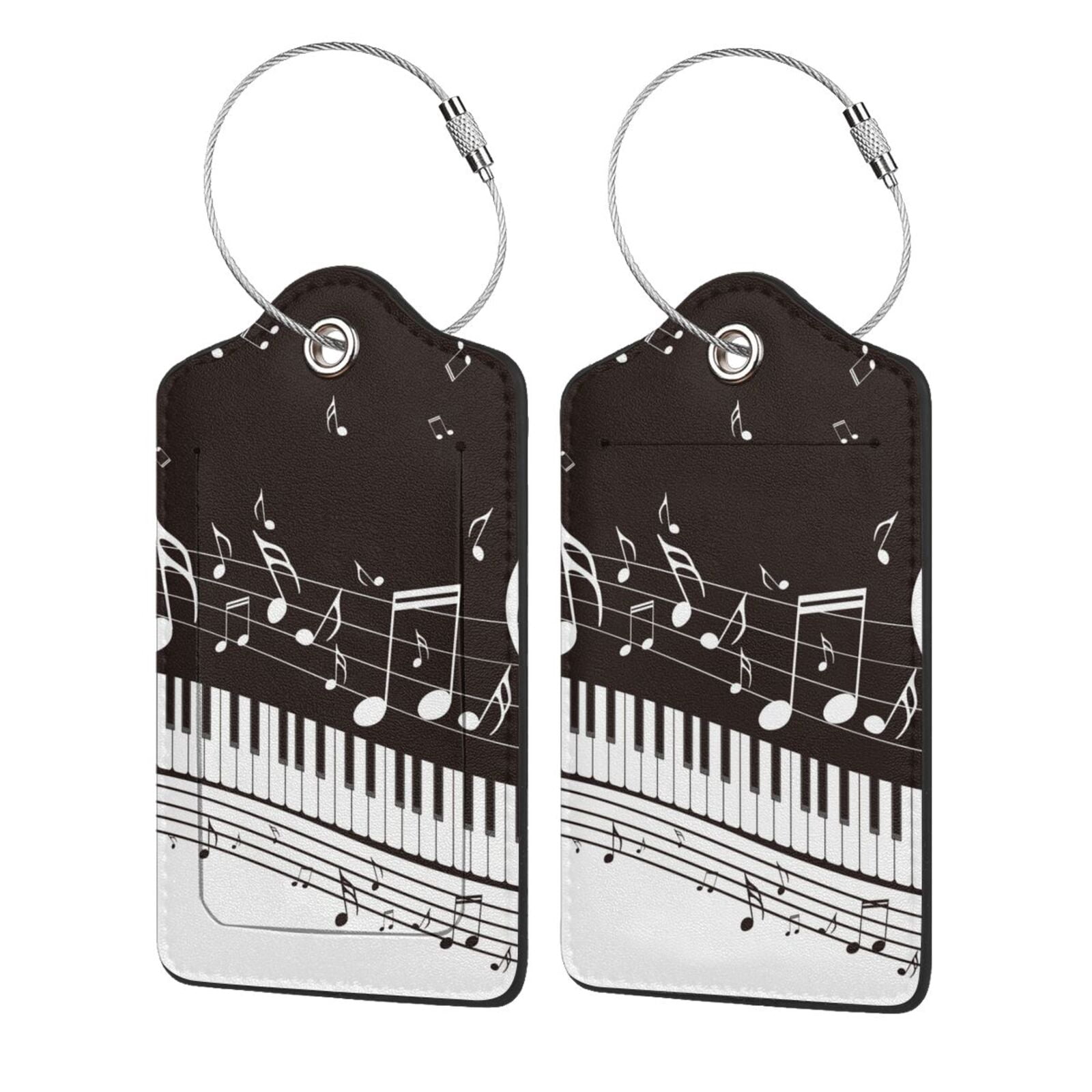 Gaeub Piano Keys With Musical Notes Print Luggage Tag for Suitcase ...
