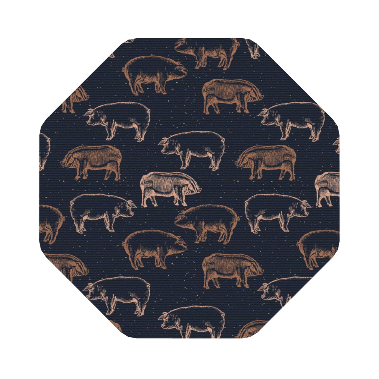 Gaeub Pig Farm Print 6 Pcs Leather Coasters for Drinks ,Drink Coasters ...