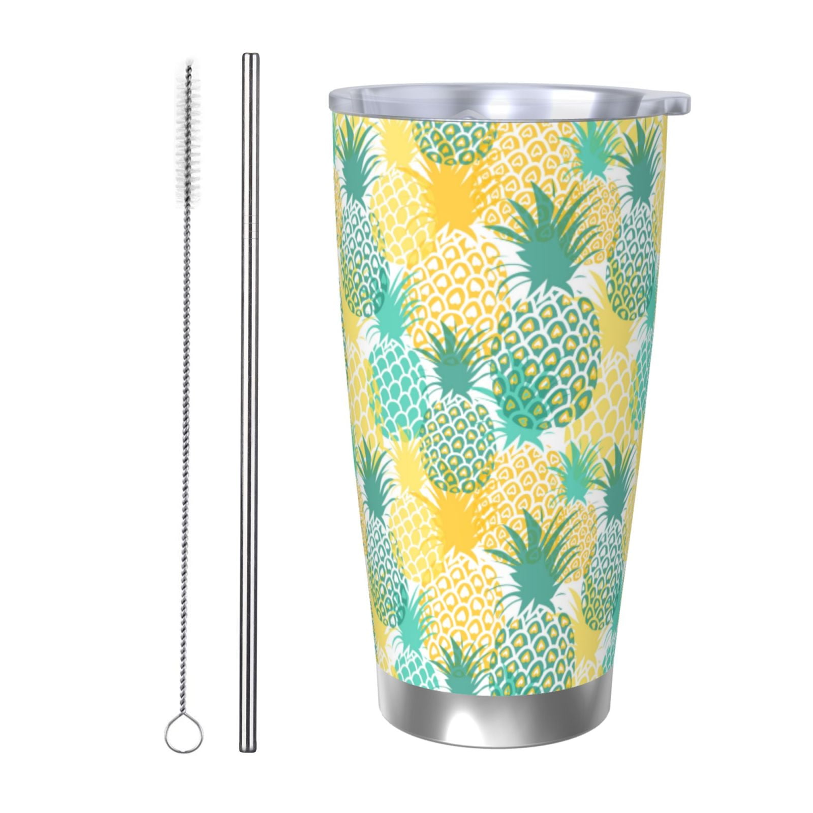 Gaeub Pineapples1 Print 20-Ounce Stainless Steel Car Cup,Tumblers Cups ...