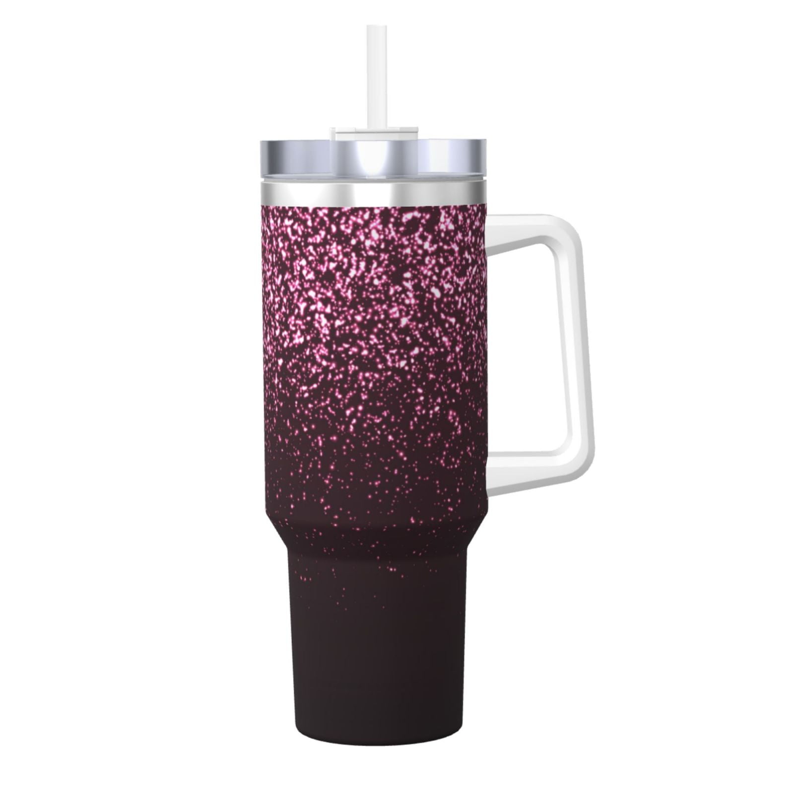 Gaeub Pink Glitter Sparkles A Print Stainless Steel Hot/Cold Coffee Cup ...
