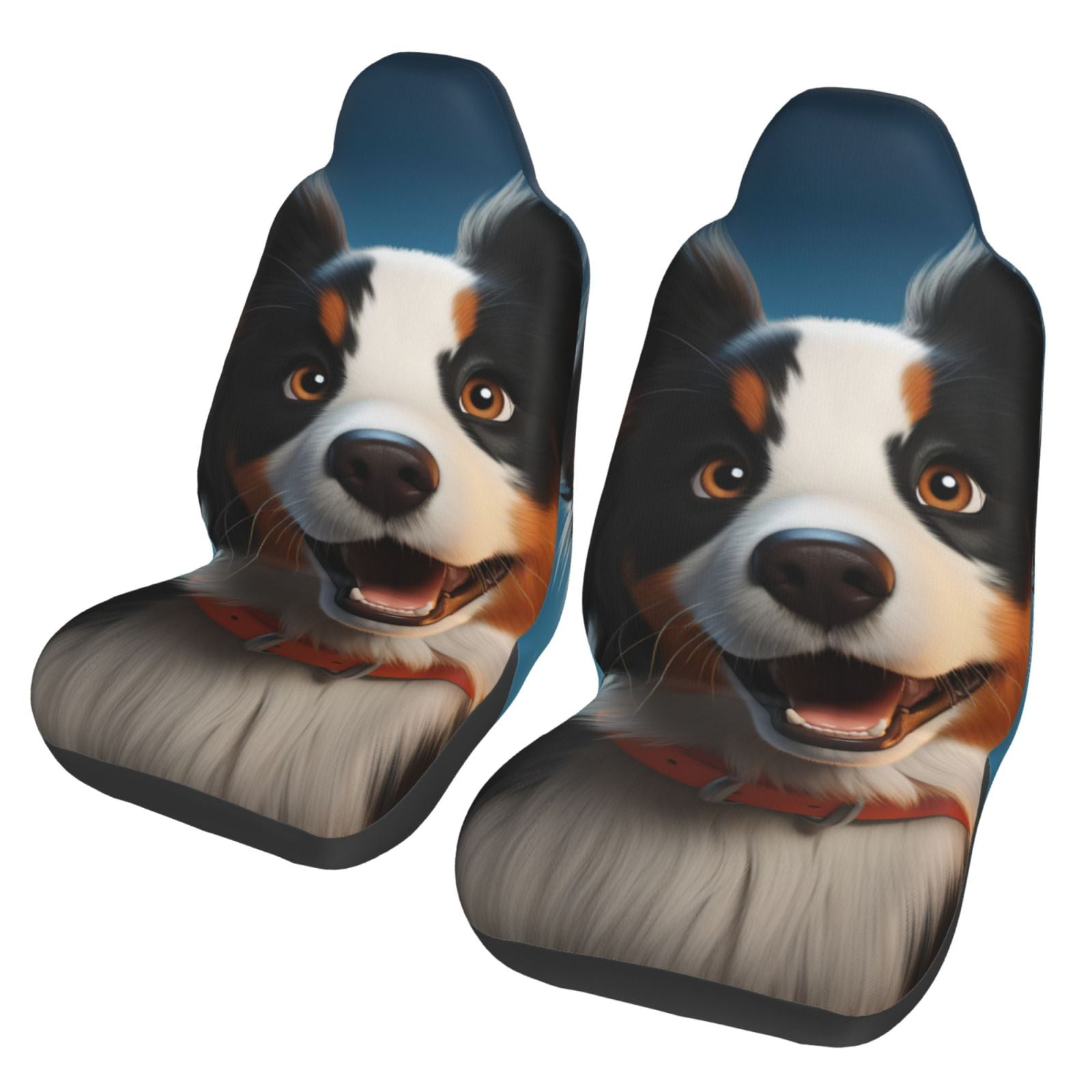 Gaeub Playful Smile Cute Dog 2Pack Full Set Car Seat Covers with Soft ...