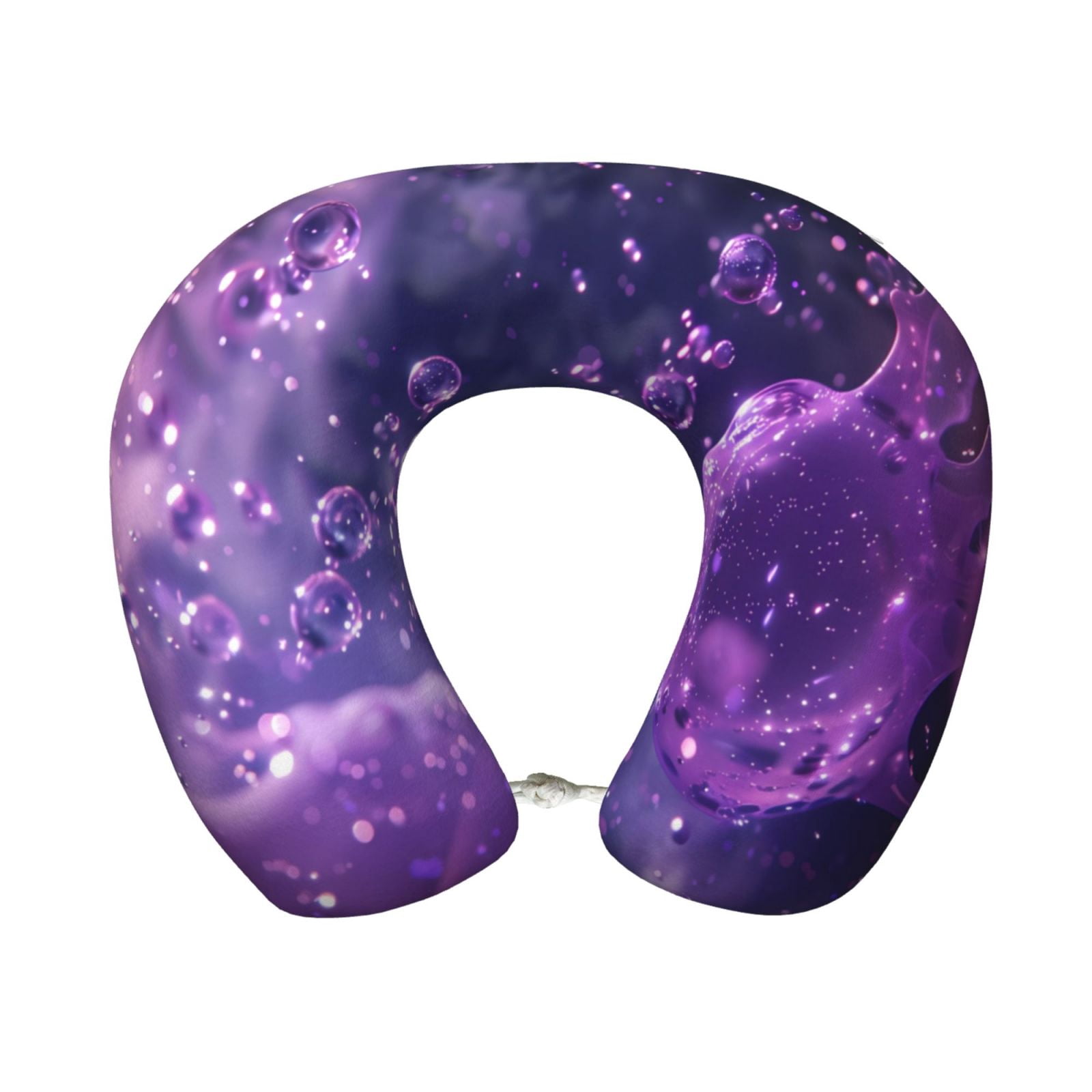 Gaeub Purple Bubble Abstract Art Print Memory Foam Travel Pillow,U ...