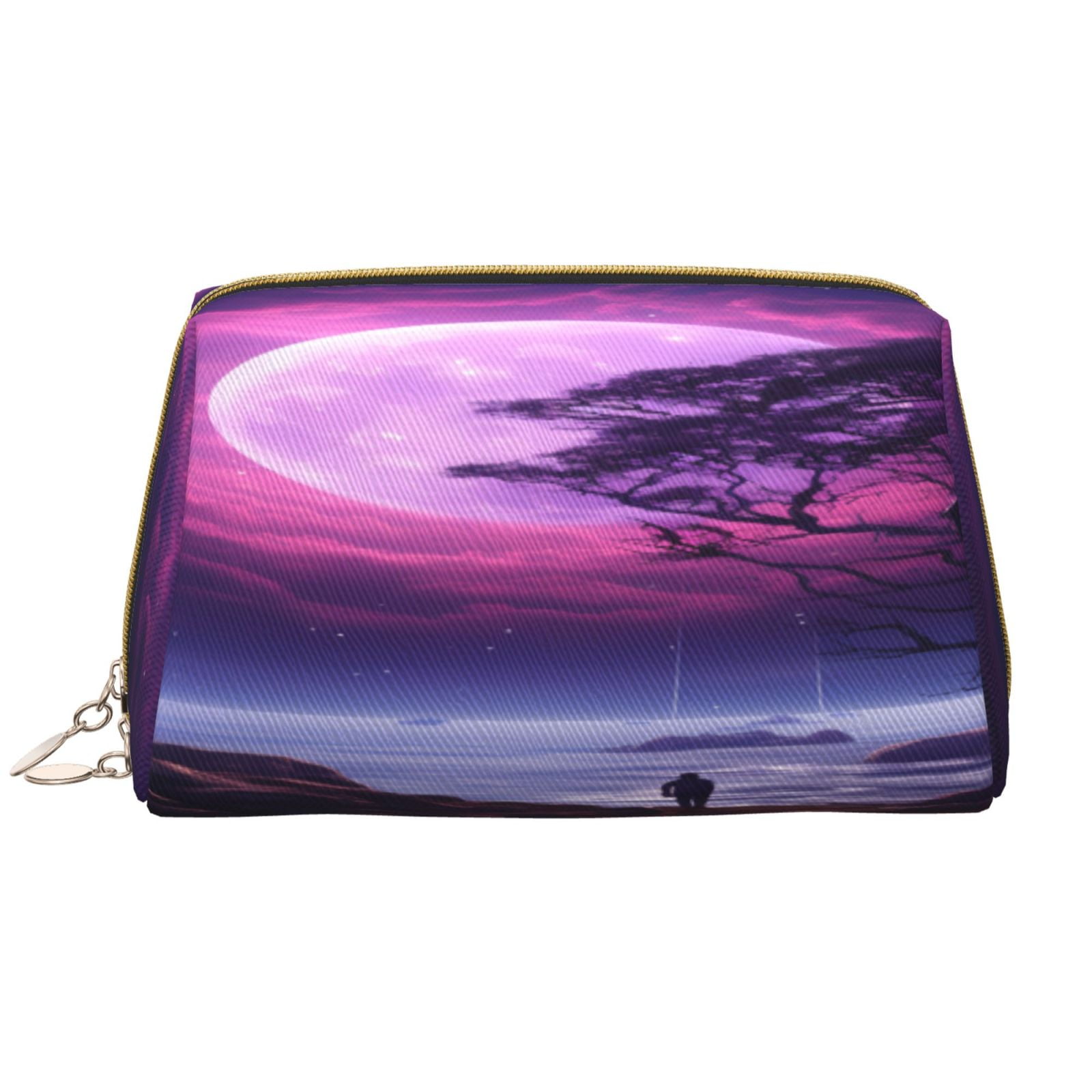 Gaeub Purple Moon Tree Night Sky Printed Travel Cosmetic Bag,Makeup Bag ...