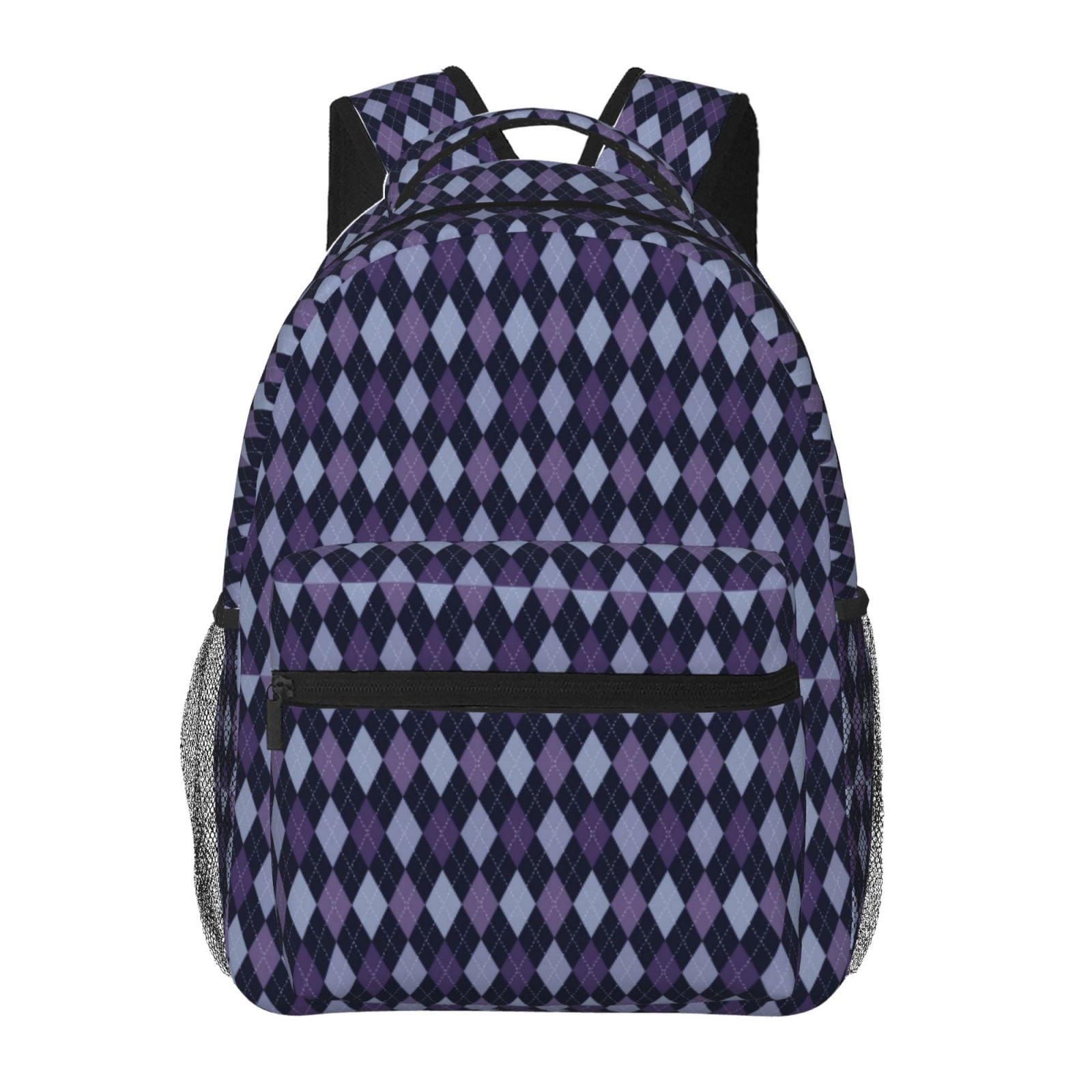 Gaeub Purple and Blue Squares Ergonomic Lightweight Laptop Backpack ...