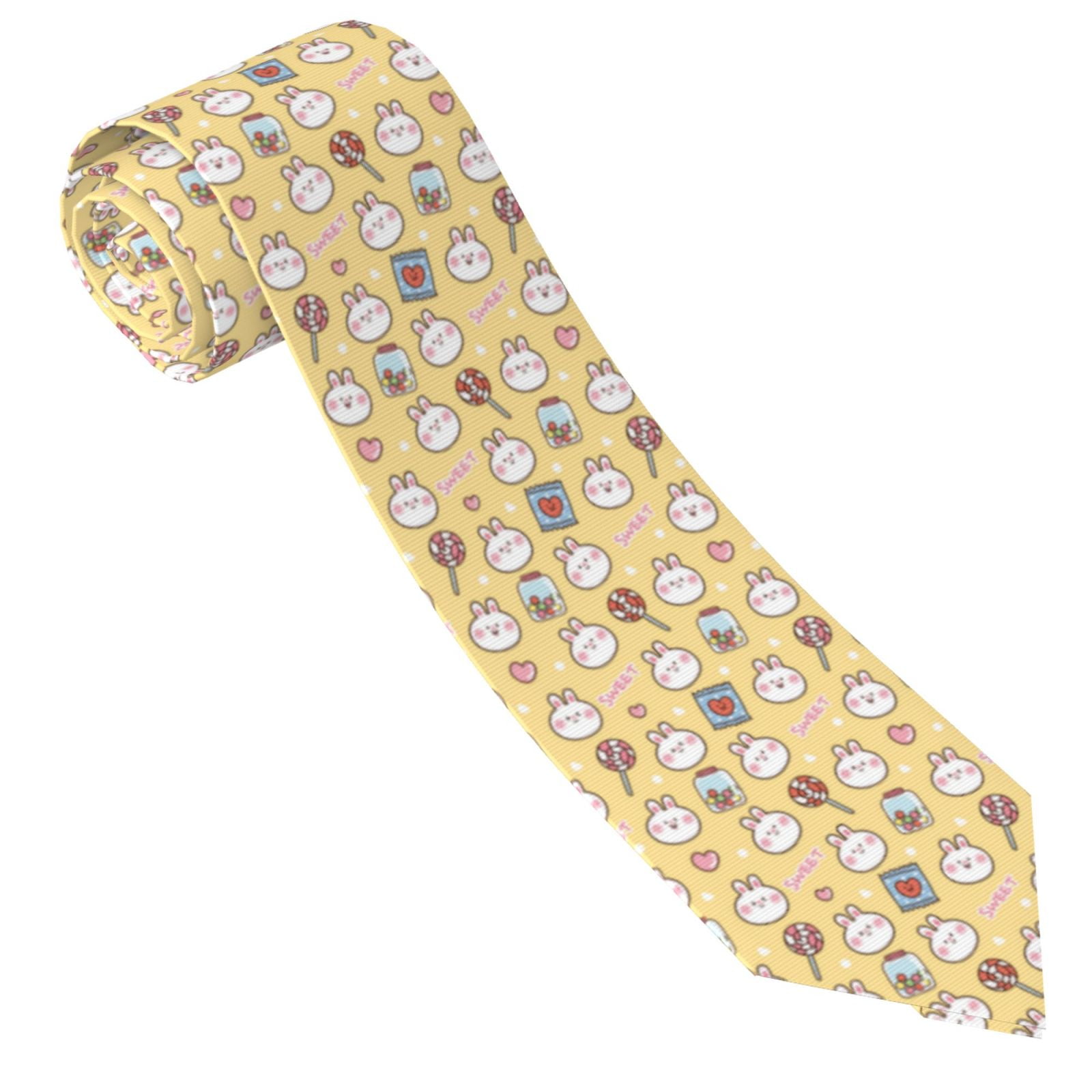 Gaeub Rabbit And Candy Men's Classic Woven Jacquard Necktie Perfect for ...
