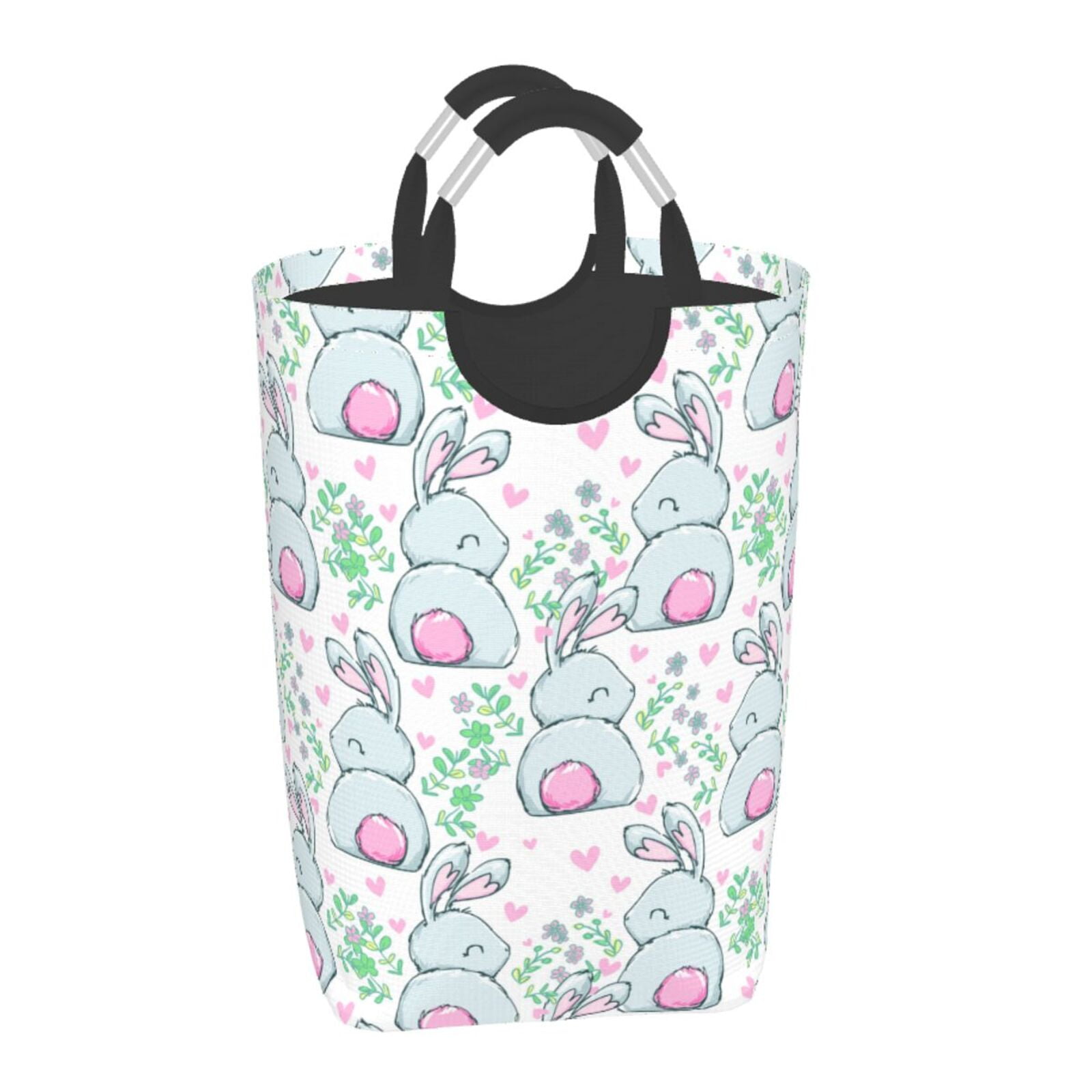 Gaeub Rabbit Back View Print 50L Large Laundry Hampers with Handles ...