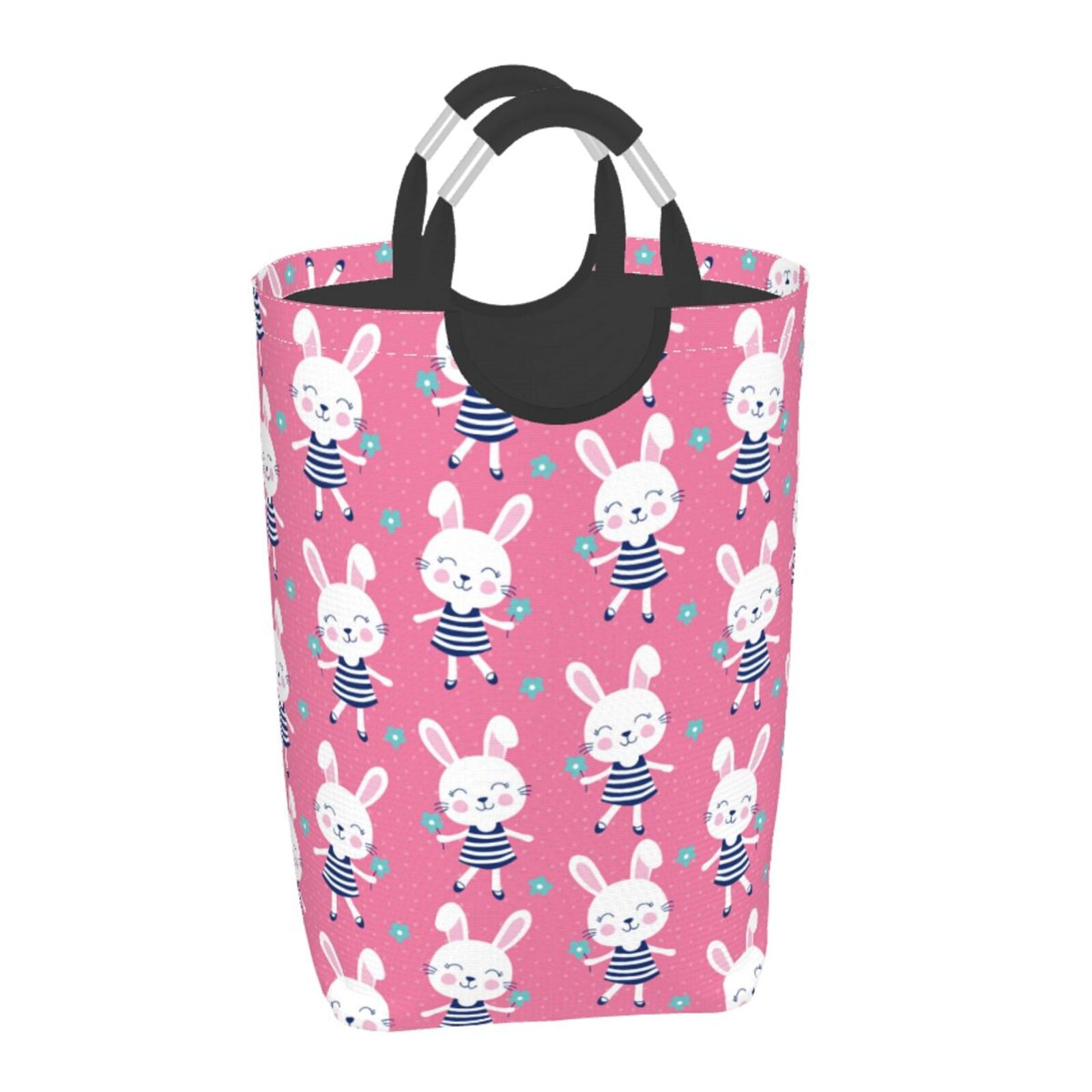 Gaeub Rabbit Holding Flowers Print 50L Large Laundry Hampers with ...