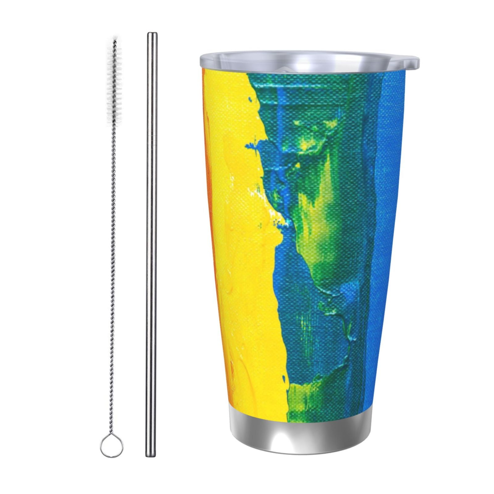 Gaeub Rainbow Colored Print 20-Ounce Stainless Steel Car Cup,Tumblers ...