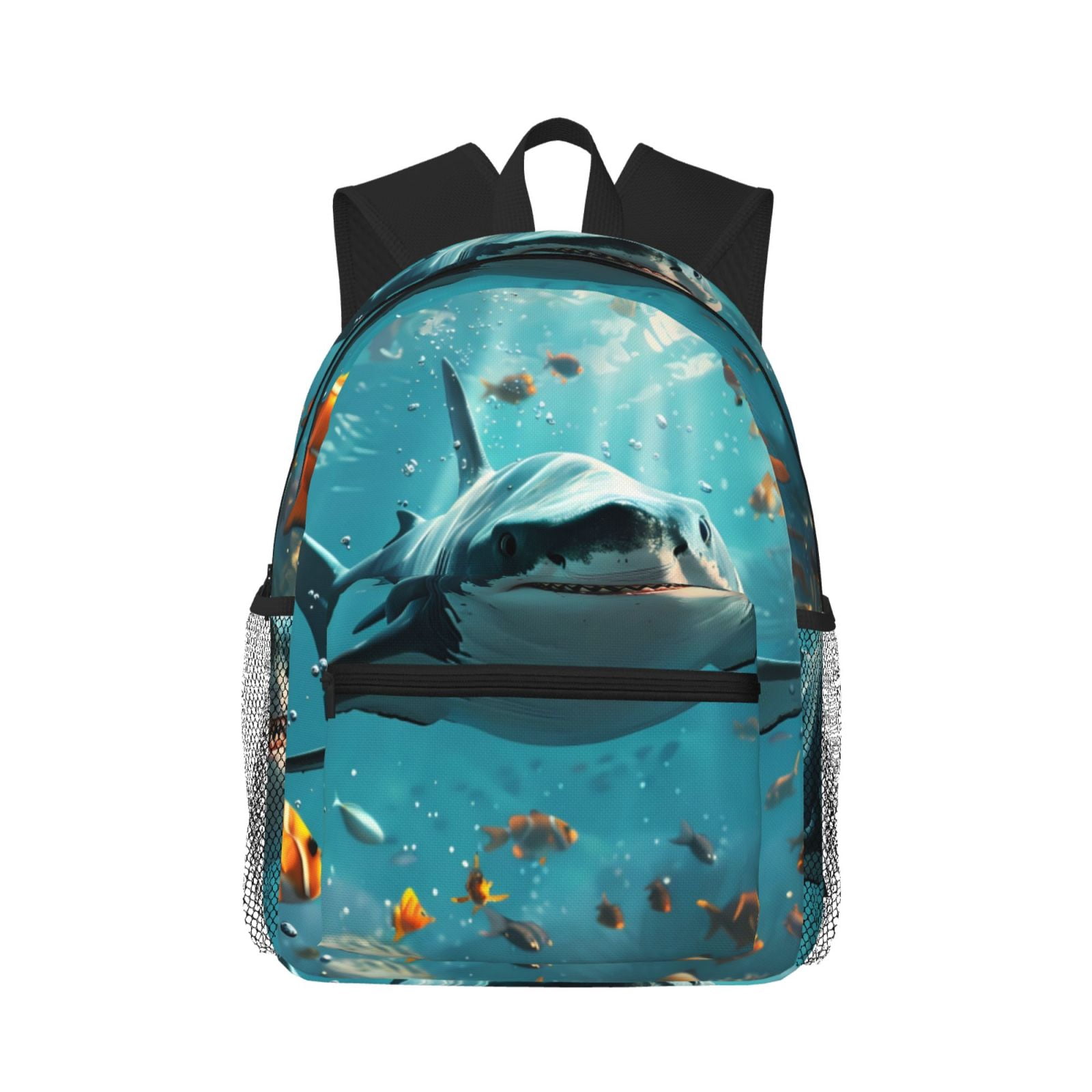 Gaeub Realistic Ocean Shark School Backpack Waterproof Bookbag for Men ...