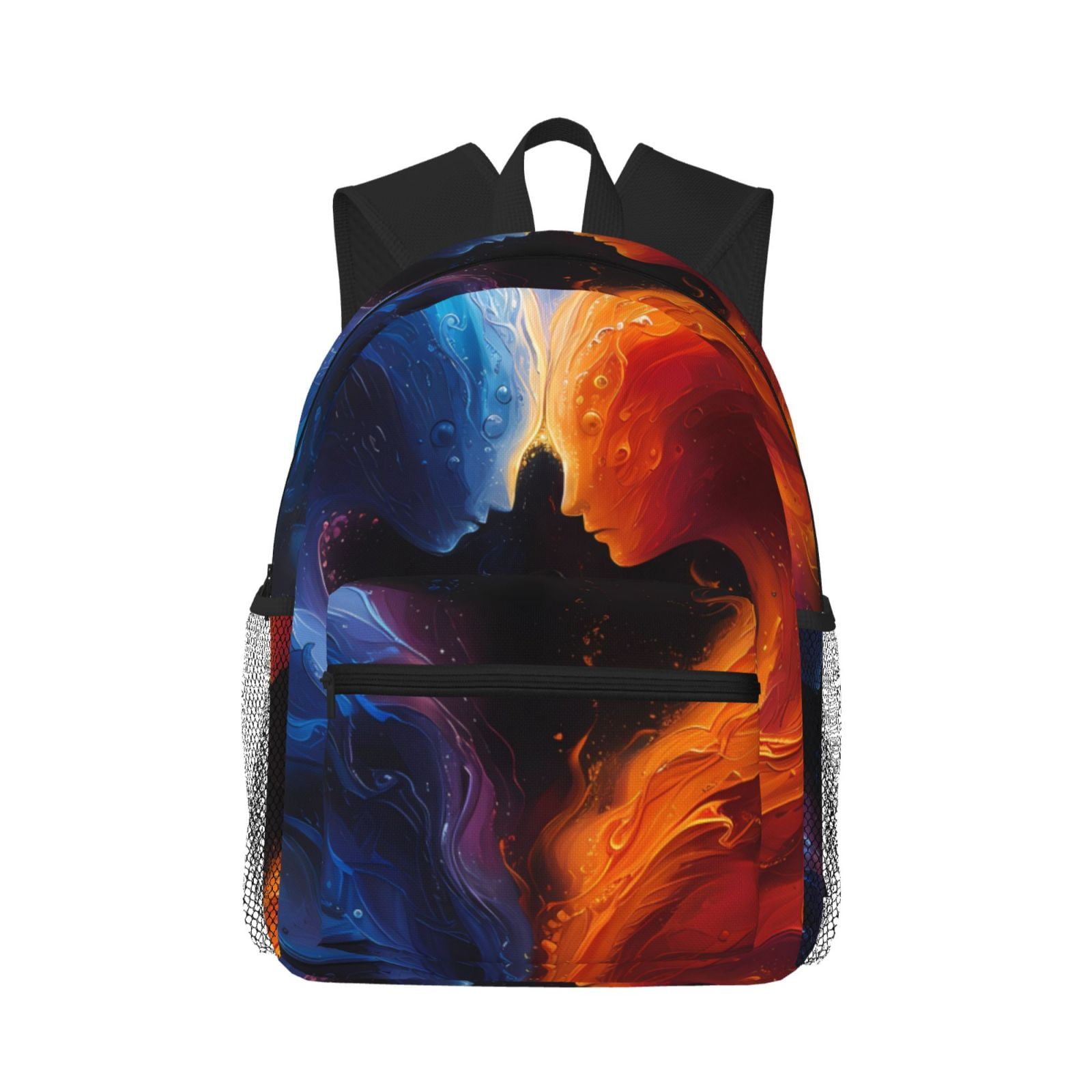 Gaeub Red And Blue Abstract School Backpack Waterproof Bookbag for Men ...