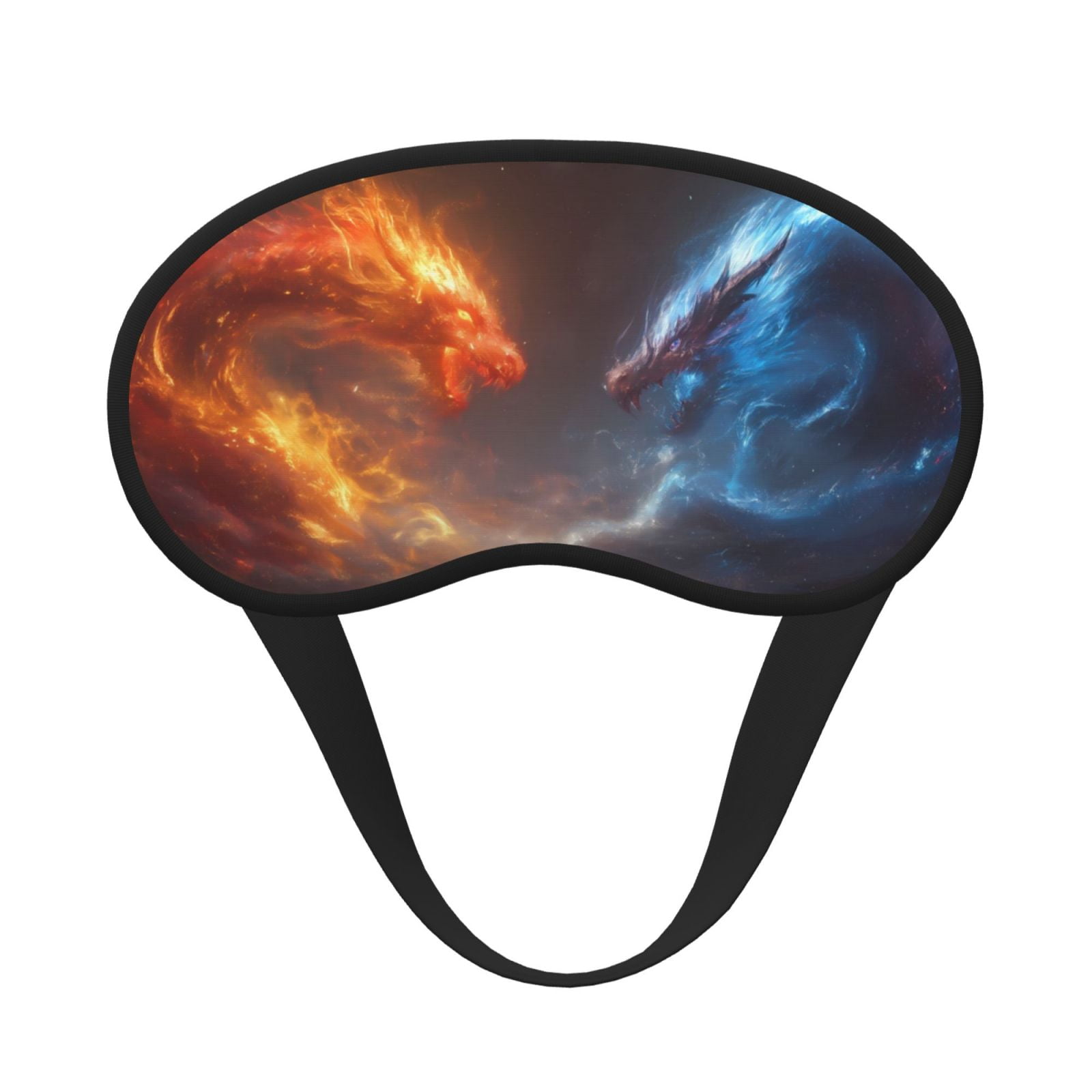 Gaeub Red And Blue Fire Dragon D Printed Sleep Mask, Eye Masks for ...