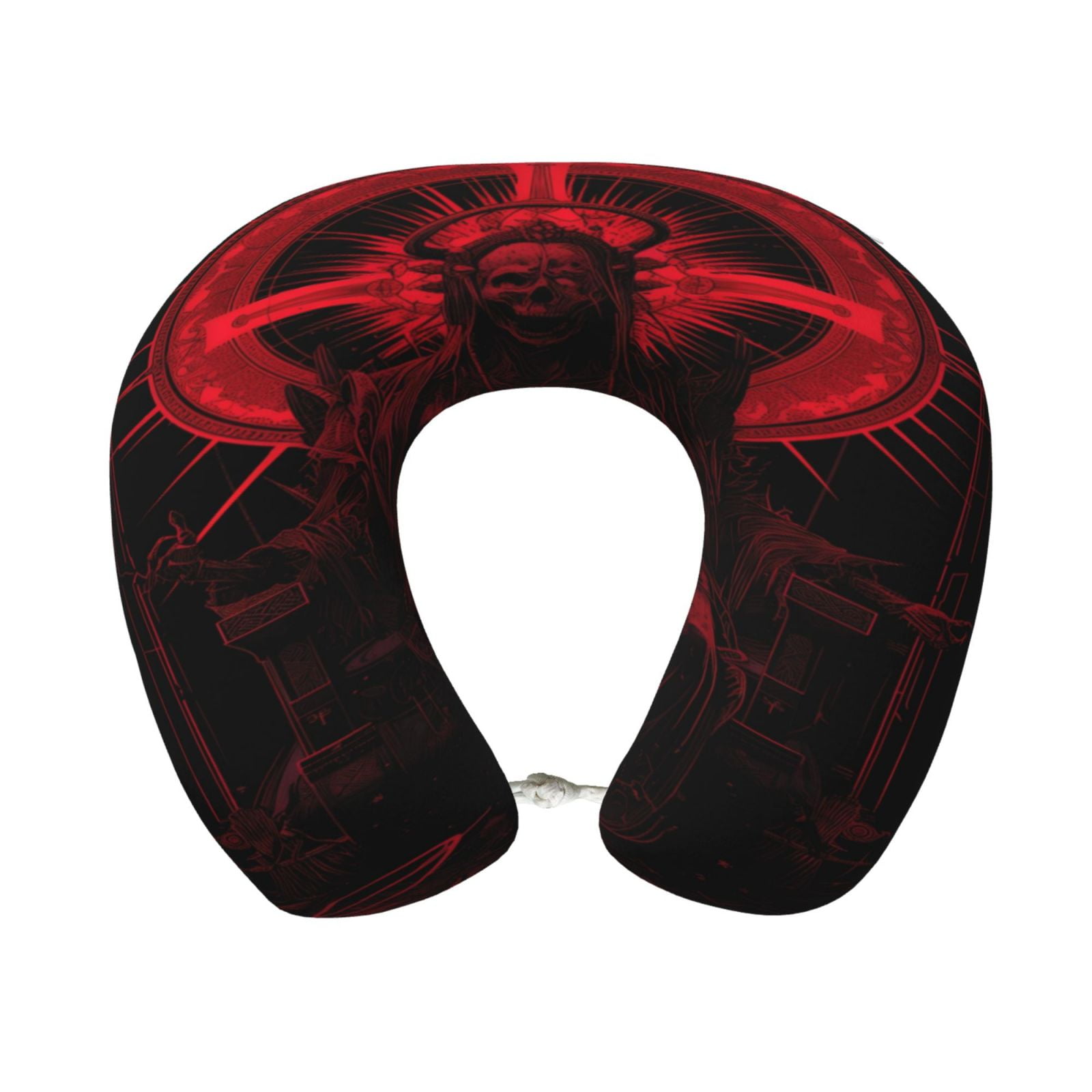 Gaeub Red Gothic Skeleton Throne Print Memory Foam Travel Pillow,U ...