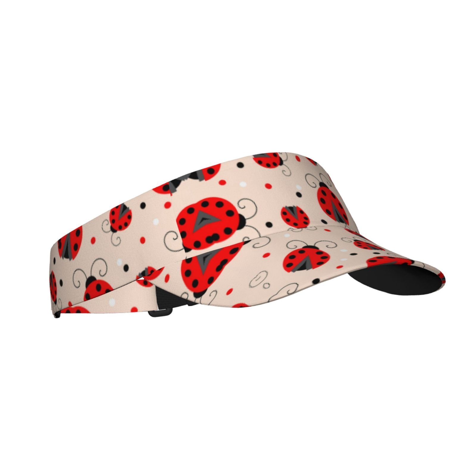 Gaeub Red Ladybug Printed Sport Sun Visor Hats ,Adjustable Empty Top ...