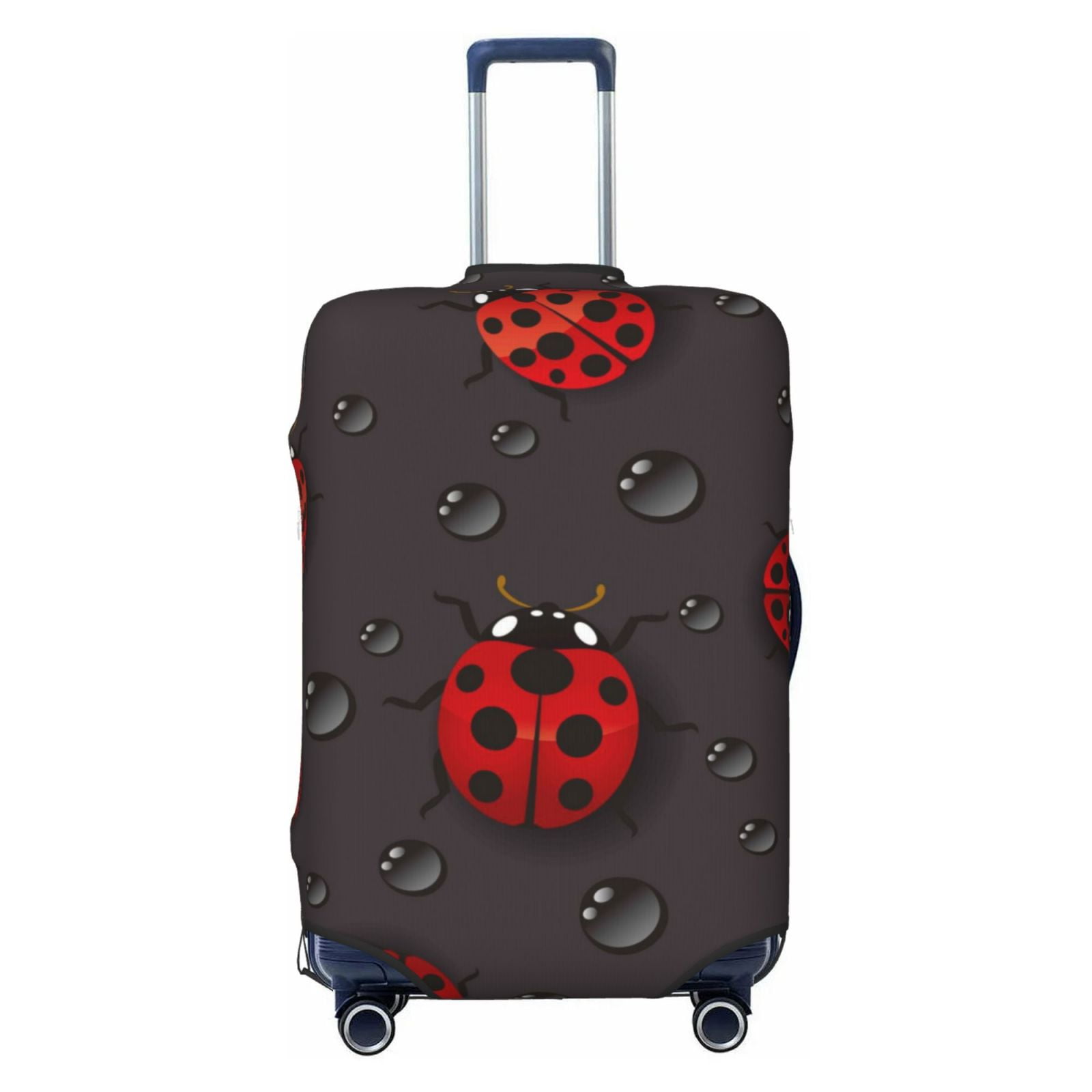 Gaeub Red Ladybugs On Dark Background Elastic Luggage Cover with ...