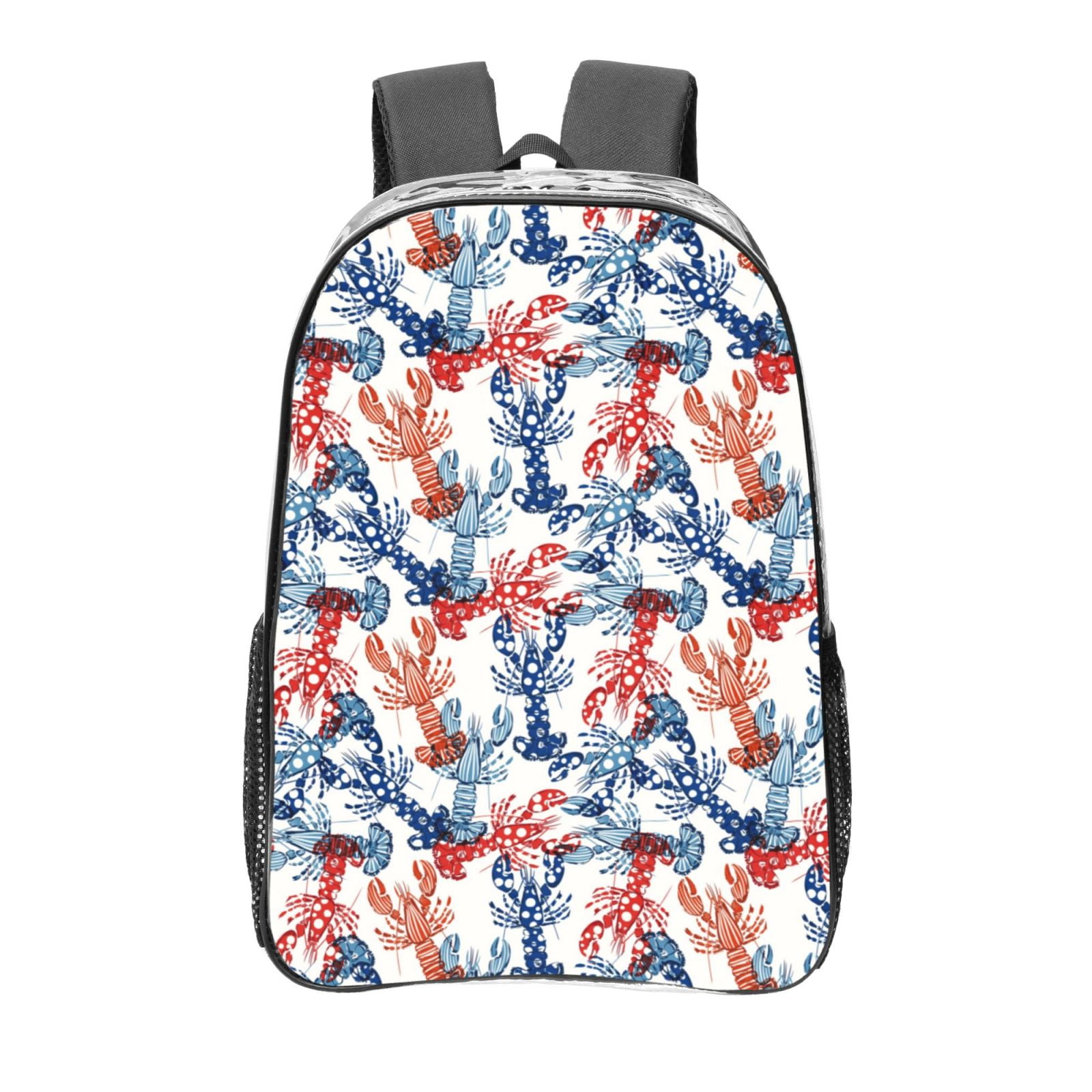 Gaeub Red Lobster Print Clear Backpack ,Clear Transparent Backpack, PVC ...