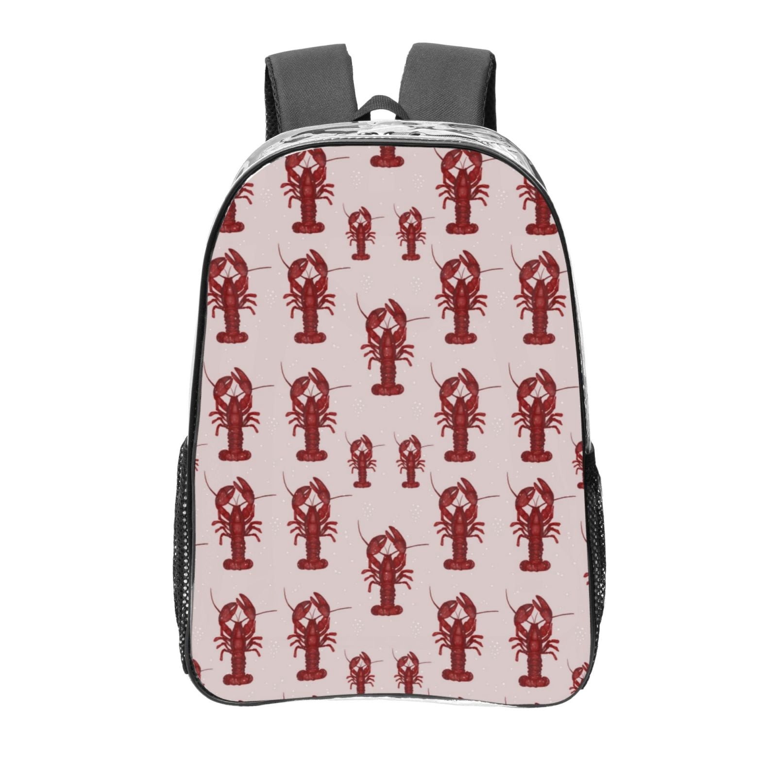 Gaeub Red Lobster With Claws Print Clear Backpack ,Clear Transparent ...