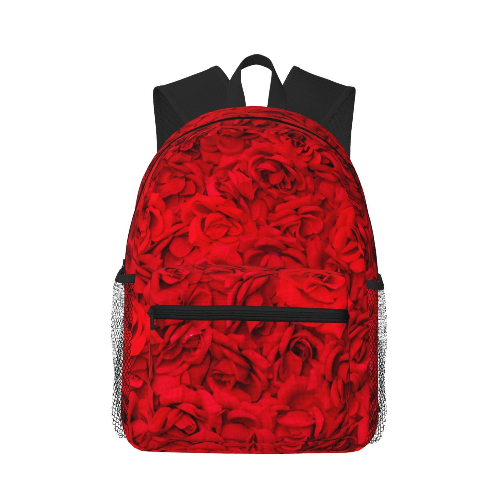 Gaeub Red Rose School Backpack Waterproof Bookbag for Men Women College ...