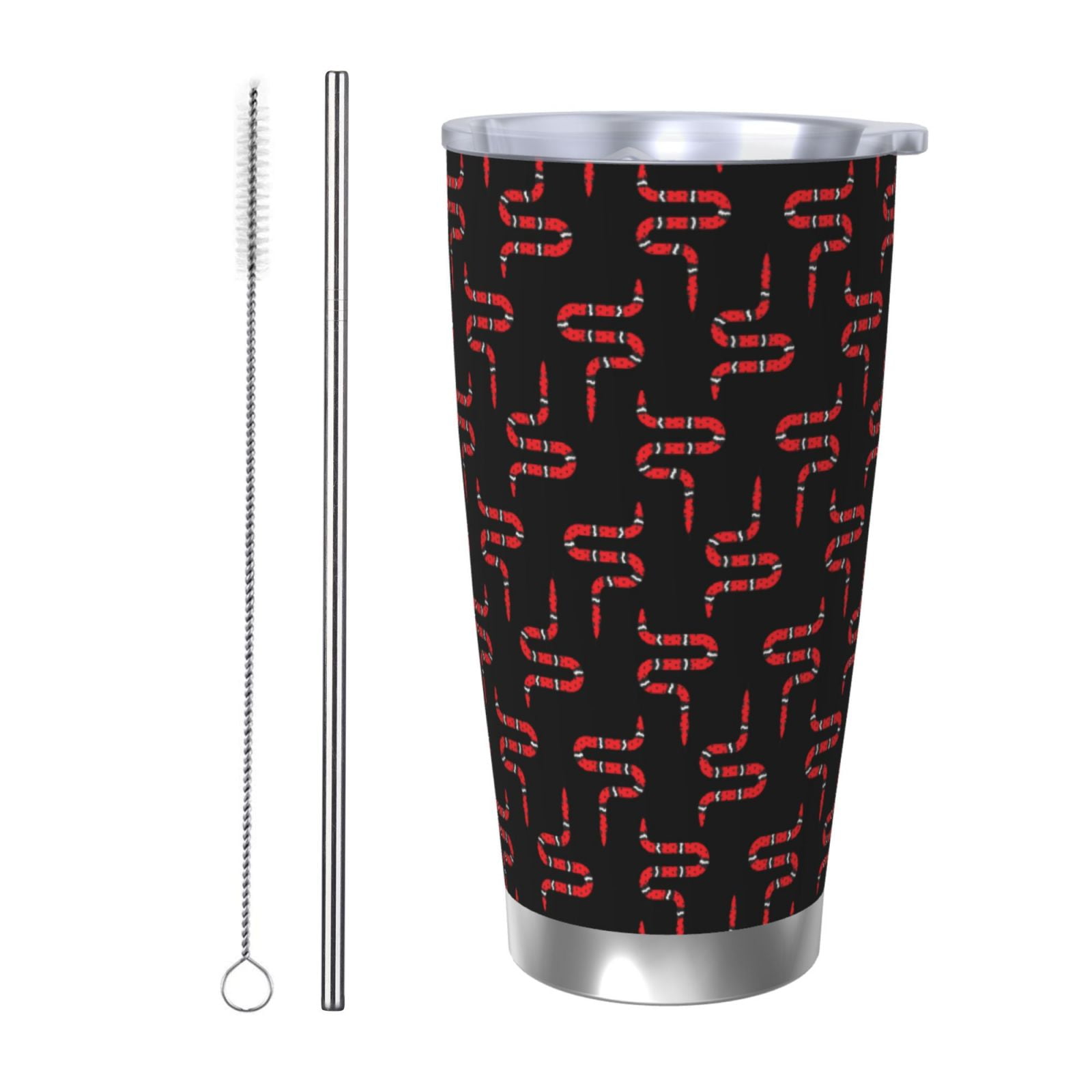 Gaeub Red Snake Print 20-Ounce Stainless Steel Car Cup,Tumblers Cups ...