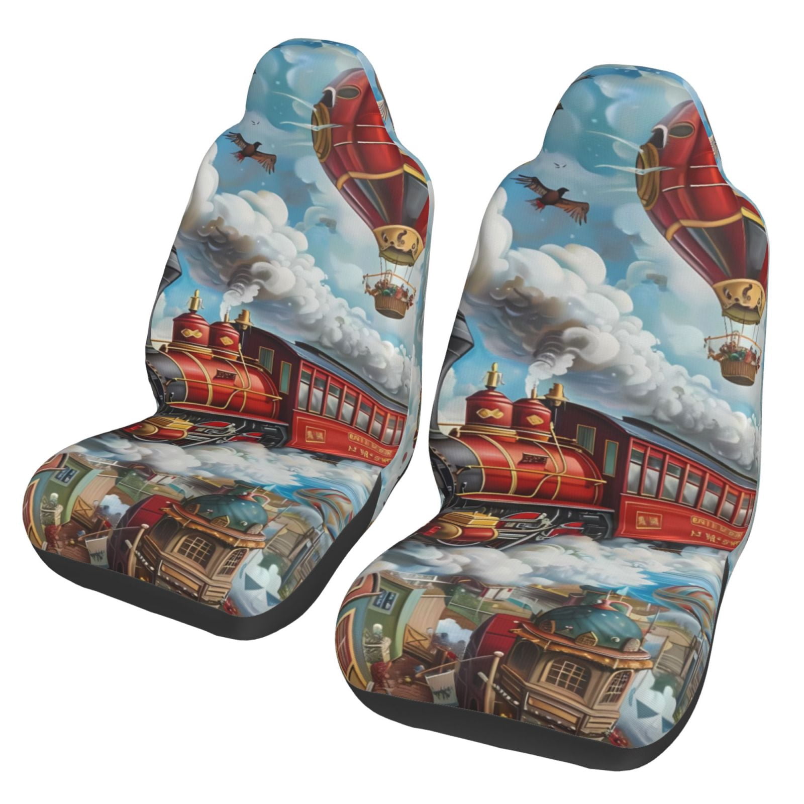 Gaeub Red Train Hot Air Balloon 2Pack Full Set Car Seat Covers with ...