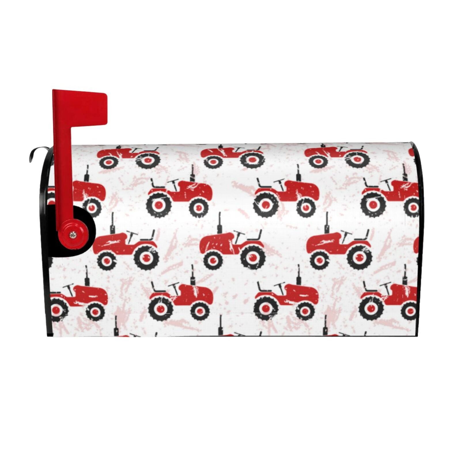 Gaeub Red Wheeled Tractors Print Mailbox Covers Magnetic,Mailbox Covers ...